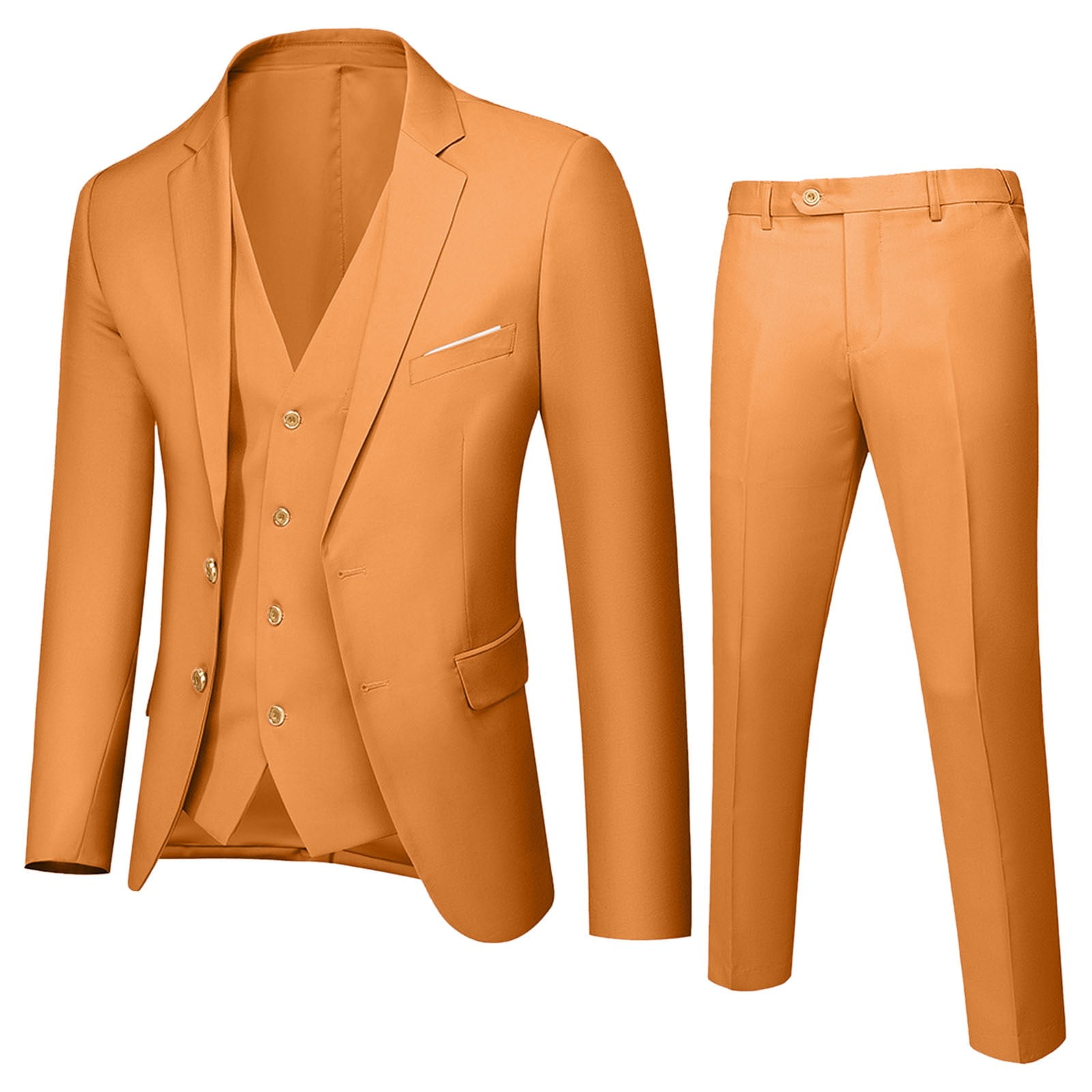 Boy Suits 3 Piece Slim Fit Formal Suit Set with Tuxedo Jacket Vest ...