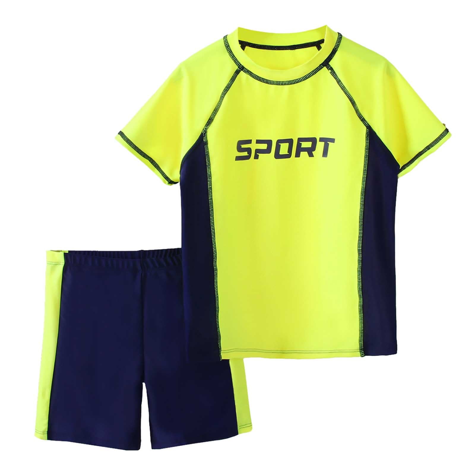 Boy Swim Set Size 8 Breathable Upf 50+ Fba Swim Shirt and Bathing Suit ...