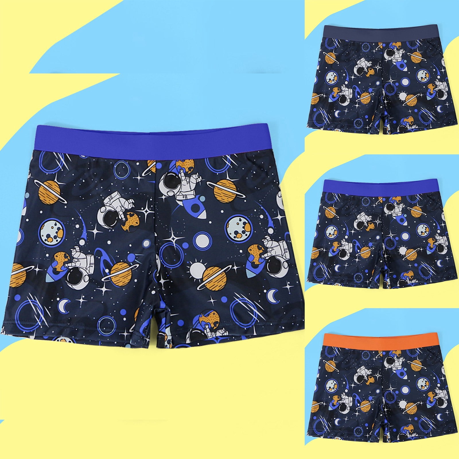 Boy Swim Trunks Boys Cute Cartoon Breathable Swim Trunks Square Leg ...