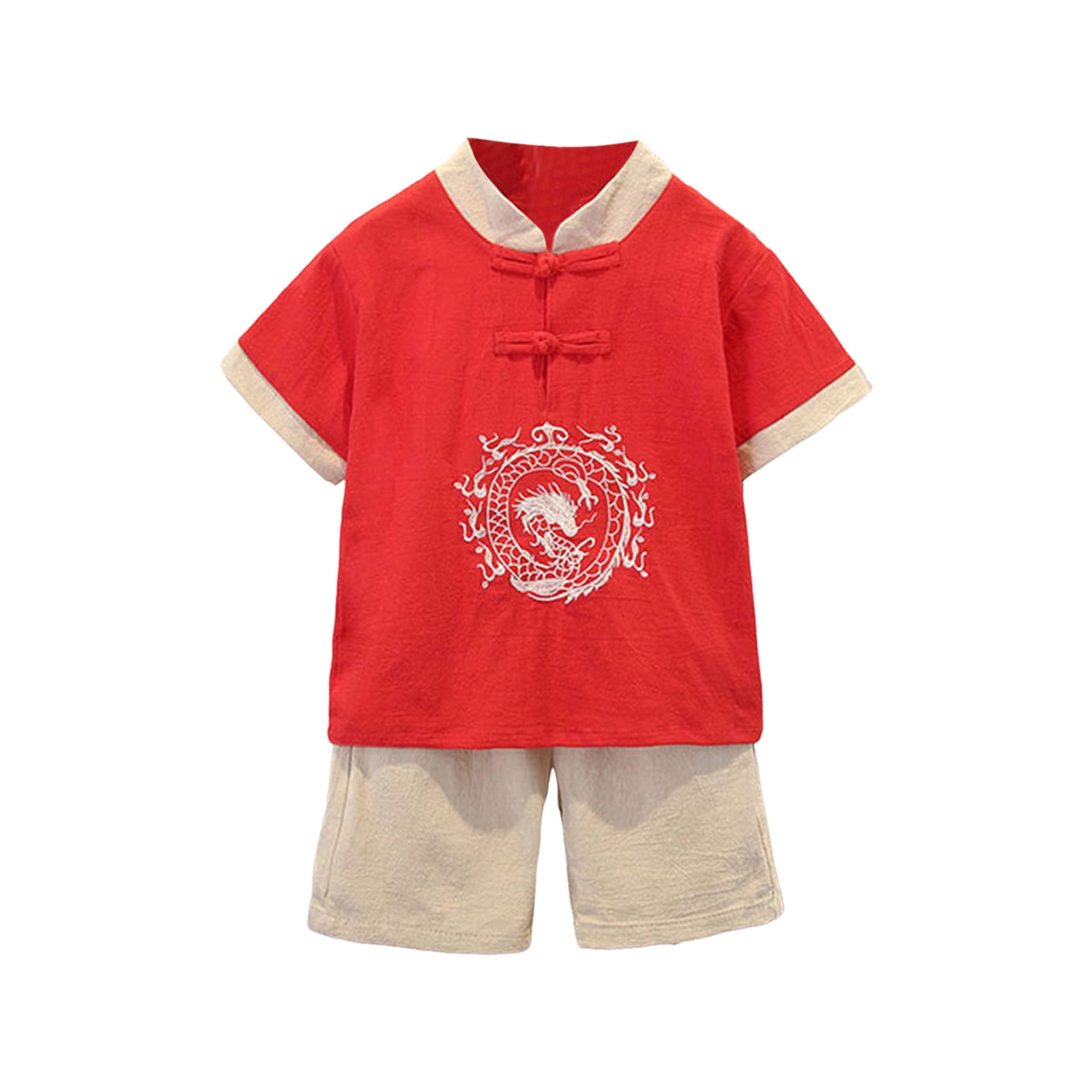 Boy Tang Suit Set Chinese Traditional Cloth Dragon Copper Coin Chinese ...