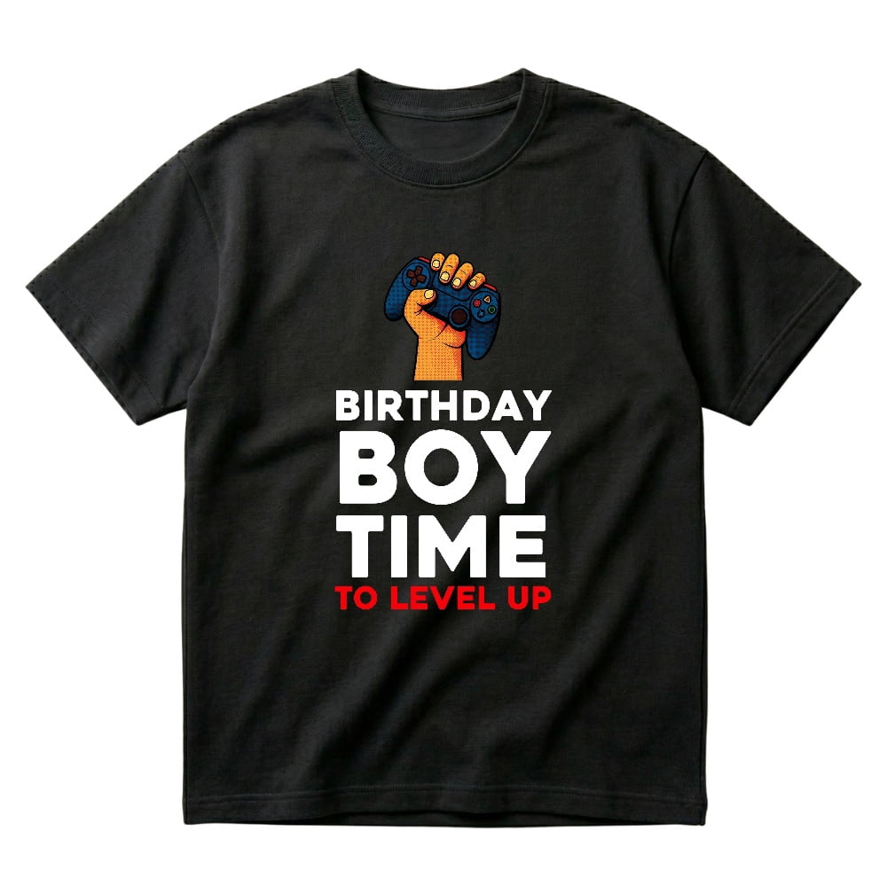 Boy Time To Level Up Video Game Funny Gamer Gift Retro T-Shirts ...