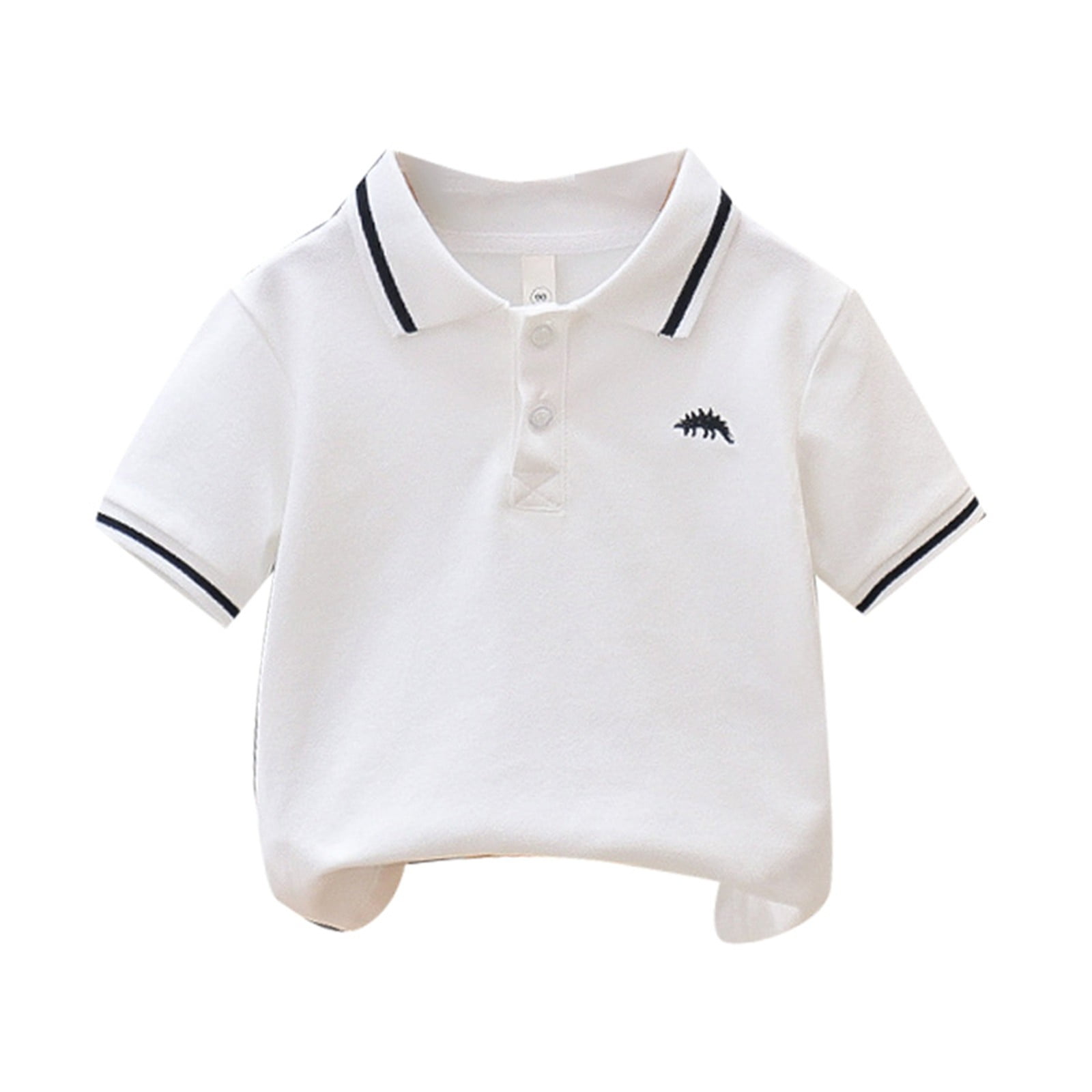 Boy Tops Size 6 White Boy Polo Shirts for School Pick Up Button Down ...