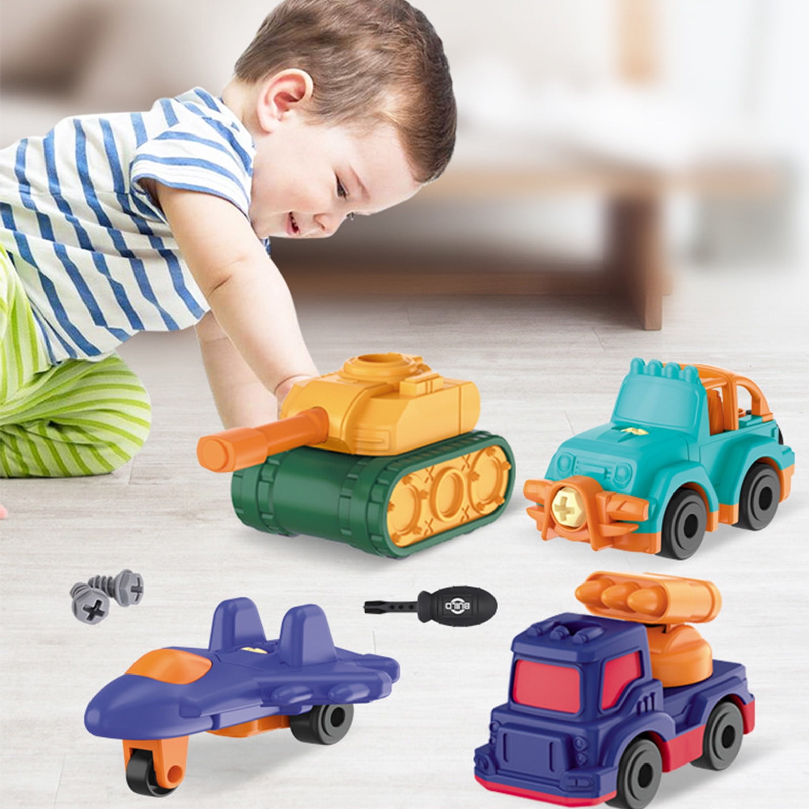 Boy Toys Children's Disassembling Toy Trolley Disassembles And ...