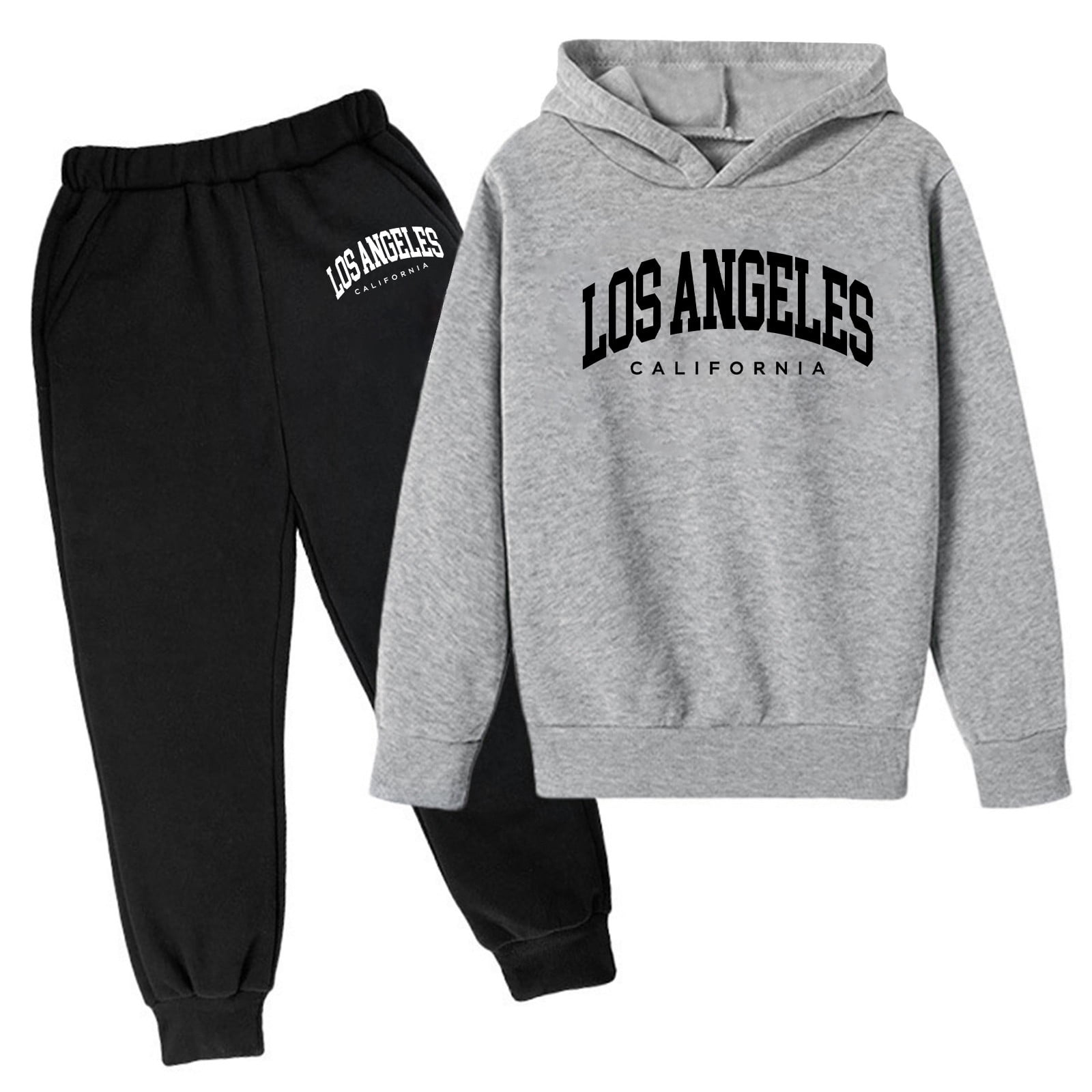 Boy Tracksuit Size 10 Long Sleeve Los Angeles Hoodie Pullover Tops and ...
