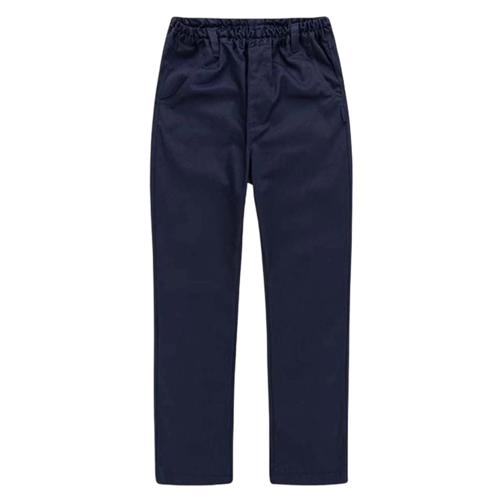 Boy Uniform Pants Straight Pants with Pockets Pull On Pants Elastic ...