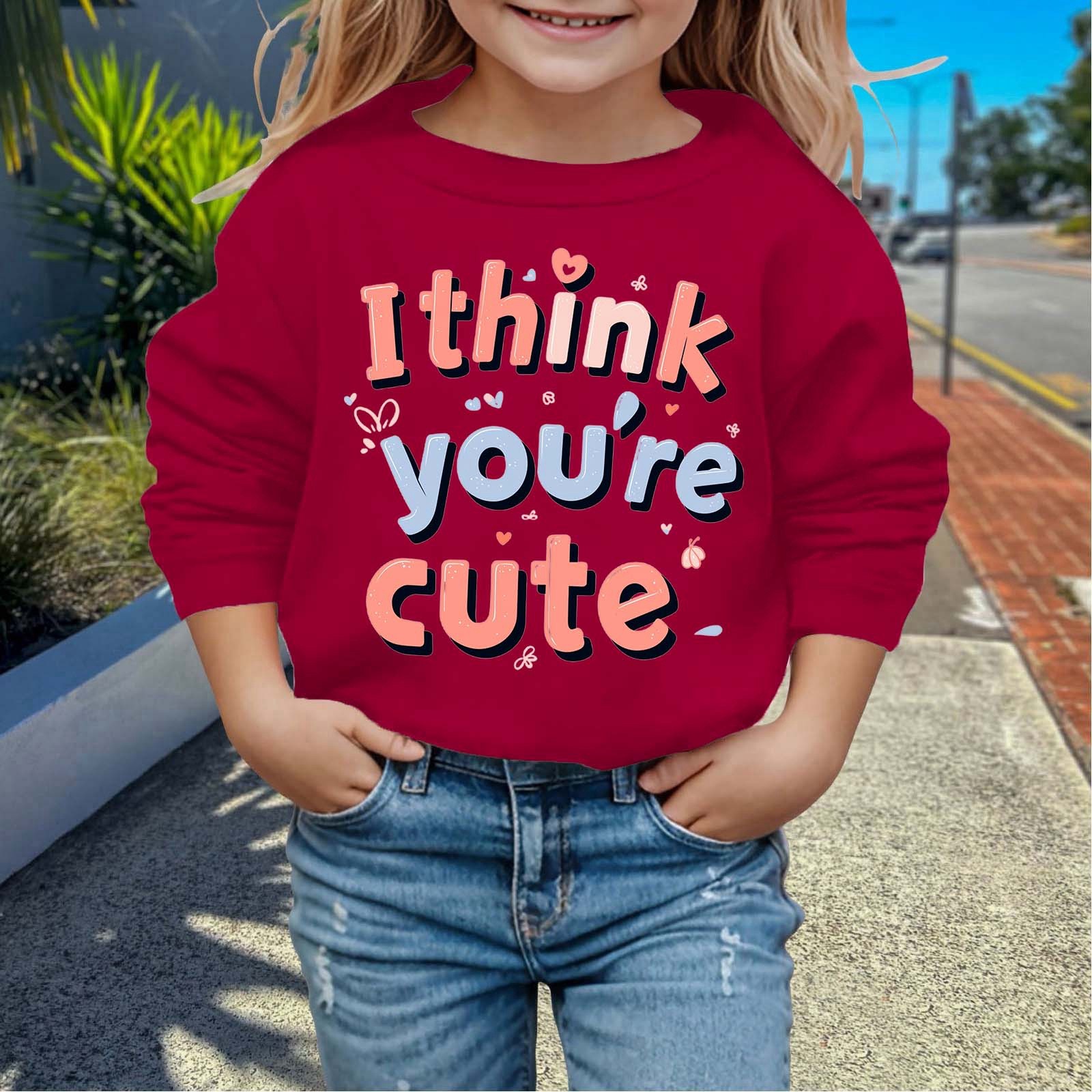Boy Valentines Day Outfit Crewneck Sweatshirt Lover Heart Letter Print Long Sleeve Pullover Kids ...