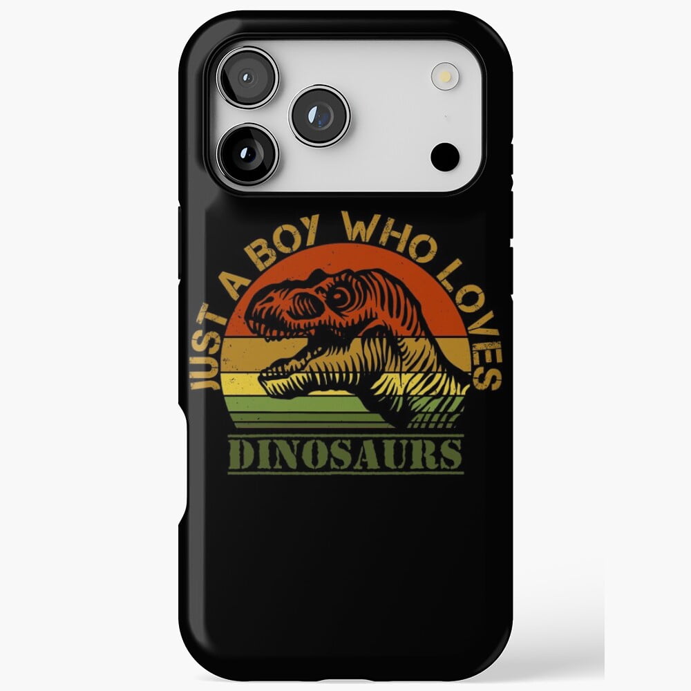 Boy Who Loves Dinosaurs T Rex Phone Cover for iPhone 11 12 13 14 15 16 ...