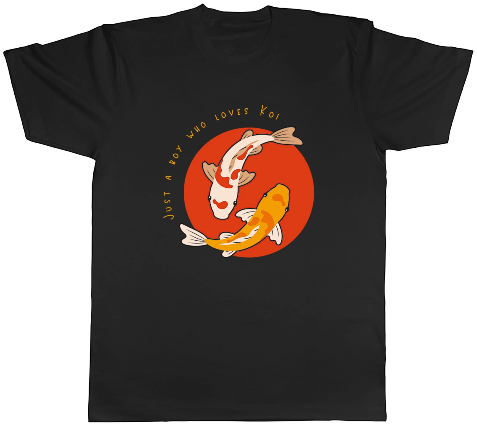 Boy Who Loves Koi Fish Fishing Lover Pond Nature Animal Unisex T-Shirt ...