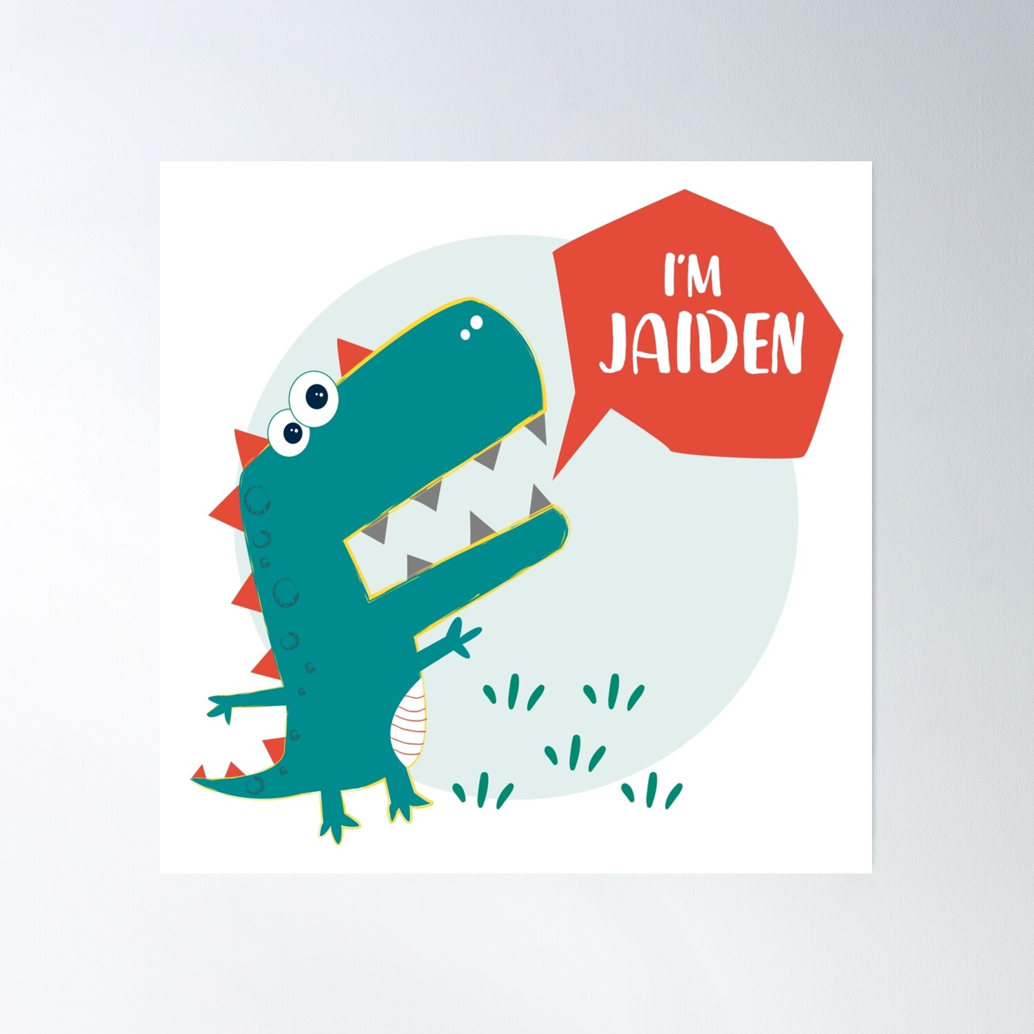 Boy With Name Jaiden Perfect Gift For Baby Shower Poster Wall Art ...