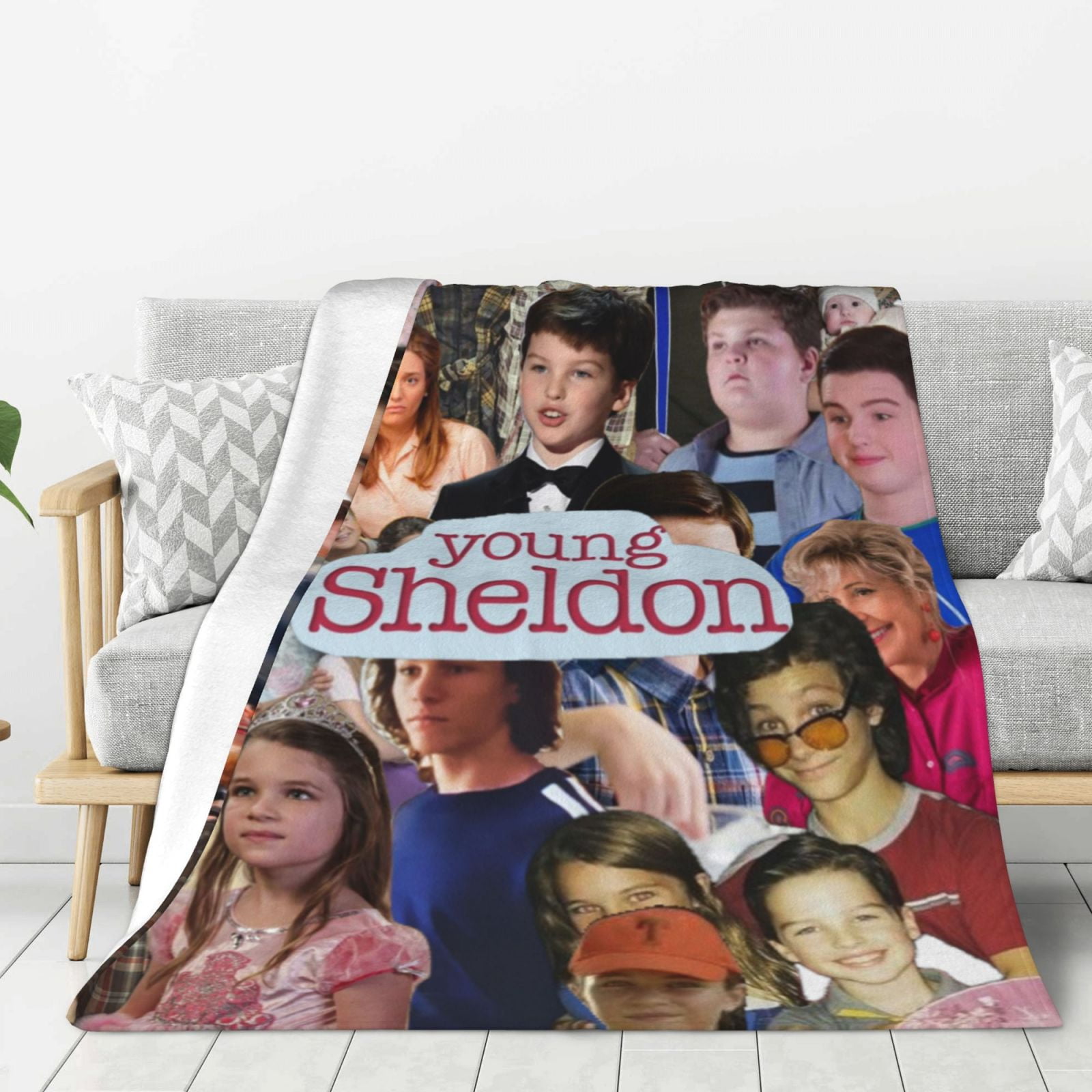 Boy Young Sheldon Animated Blanket Cozy Soft Fleece Flannel Bed Blanket ...