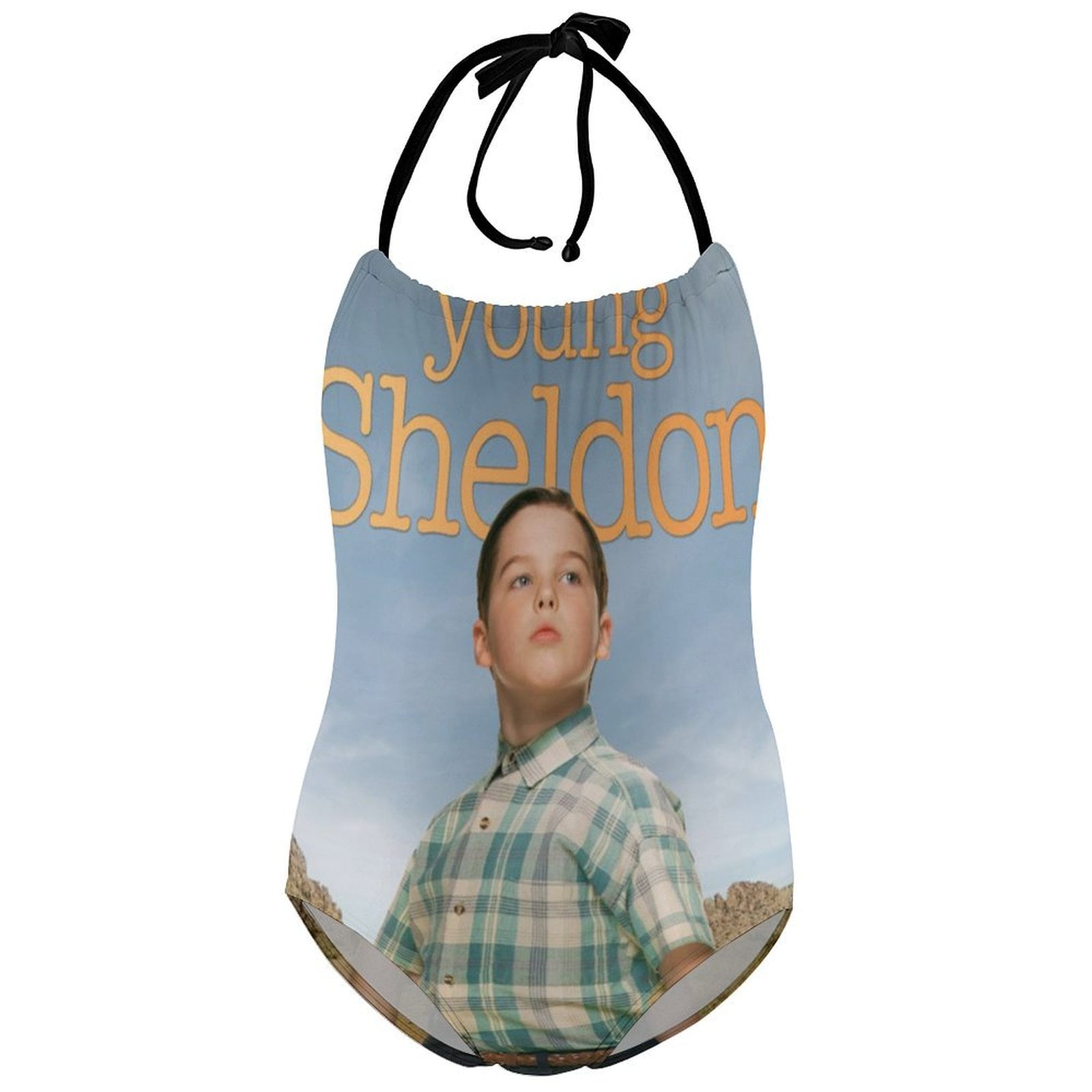 Boy Young Sheldon Girls One-piece Swimsuit Summer Kid's Beach Swimwear Bathing Suits Halterneck ...