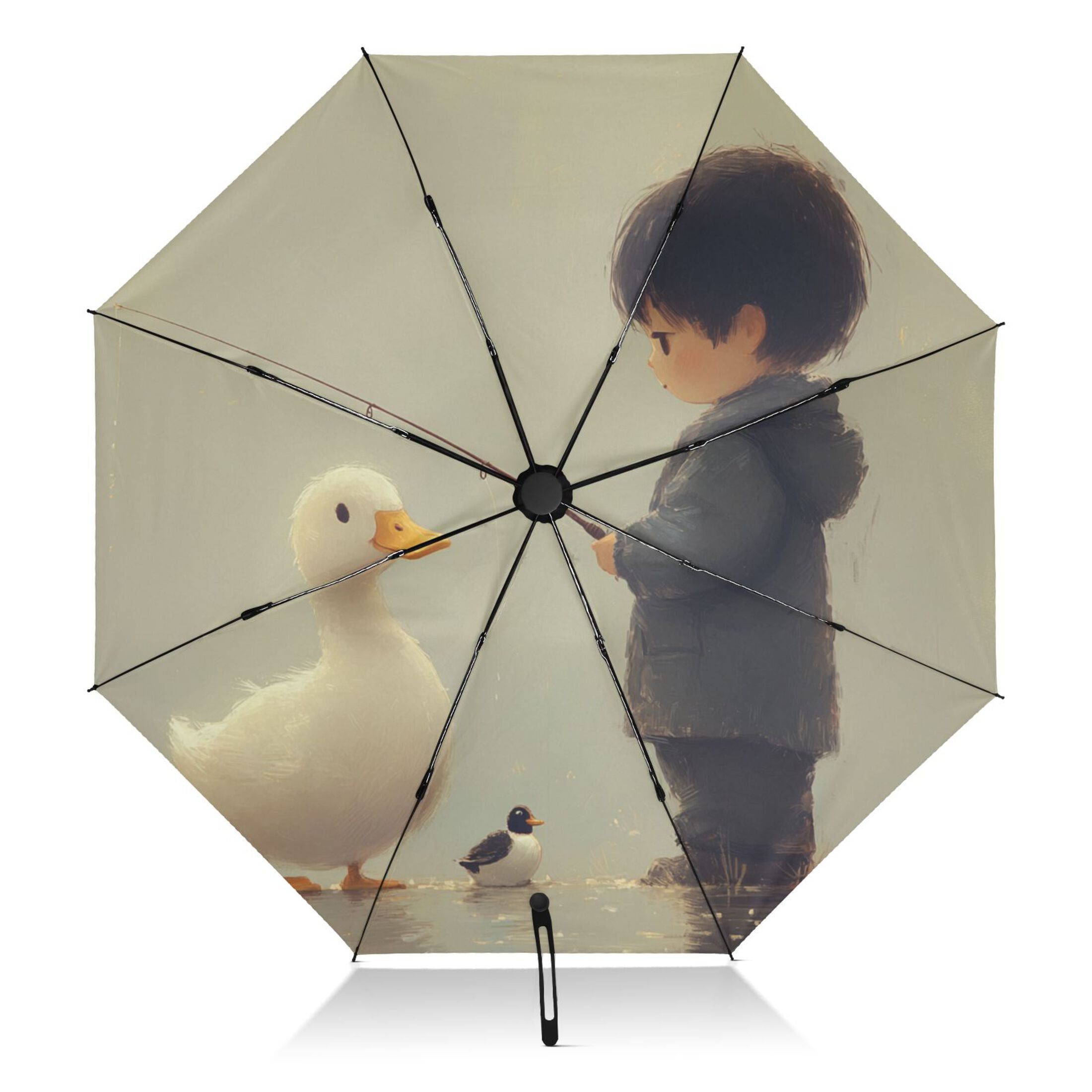 Boy and Duck Extra Large Automatic Umbrella, UV Protection, Waterproof ...