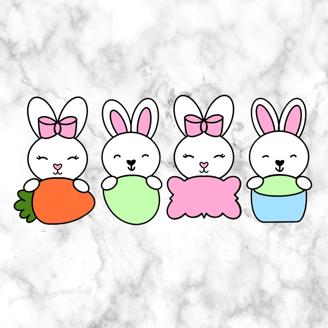 Boy and Girl Bunny Plaques Cutter and Stamps 3.5 inch - Walmart.com