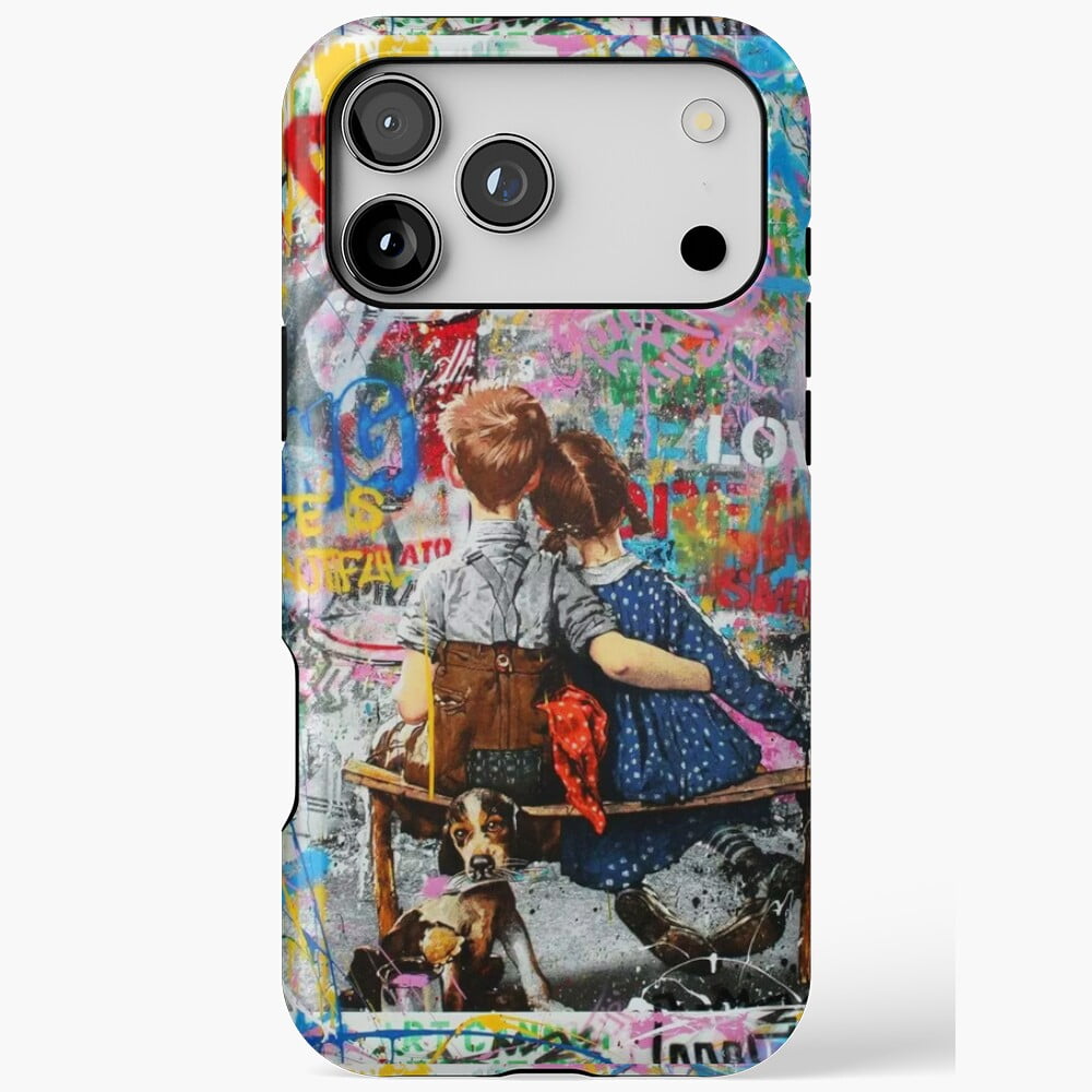 Boy and Girl Urban Pop Art Collage Print Phone Cover Protective and ...