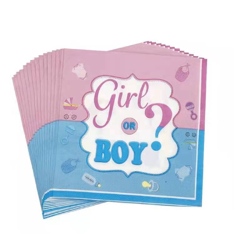 Boy girl gender reveal boy or girl knife fork spoon paper cup paper ...