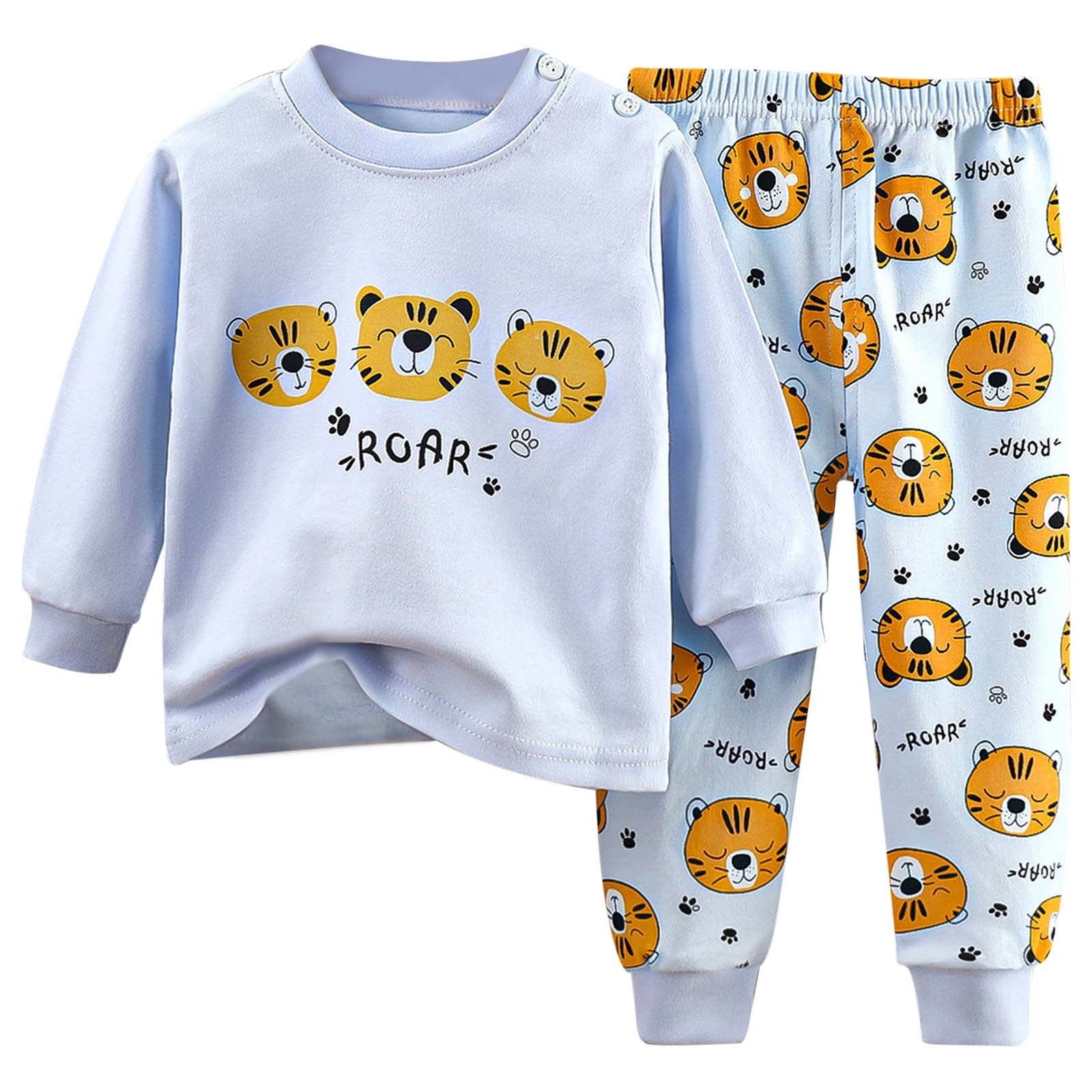 Boy&girls Pajamas Long Sleeve Comfort Suit Kids Clothes Toddler ...