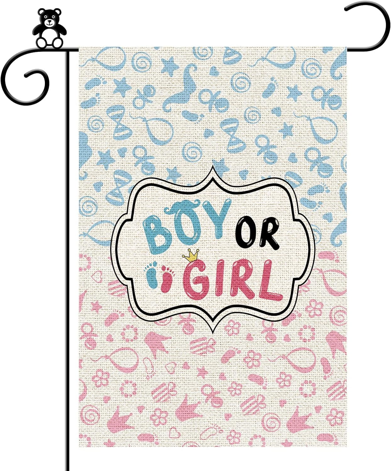 Boy or Girl Garden Flag, Gender Reveal, Pregnancy Announcement, Welcome ...