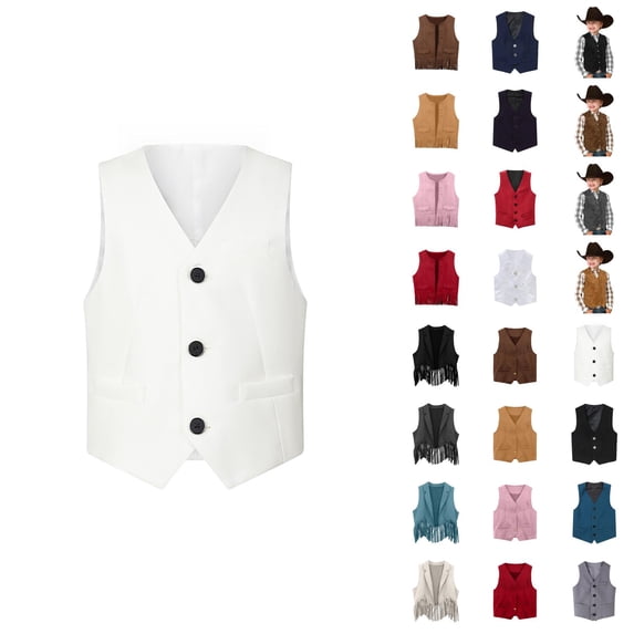 Boy's 4 Button Formal Suit Vest - Walmart.com