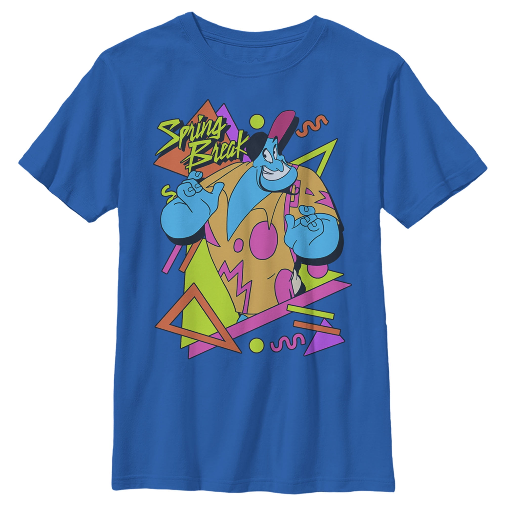 Boy's Aladdin 90's Spring Break Genie Graphic Tee Royal Blue X Large ...