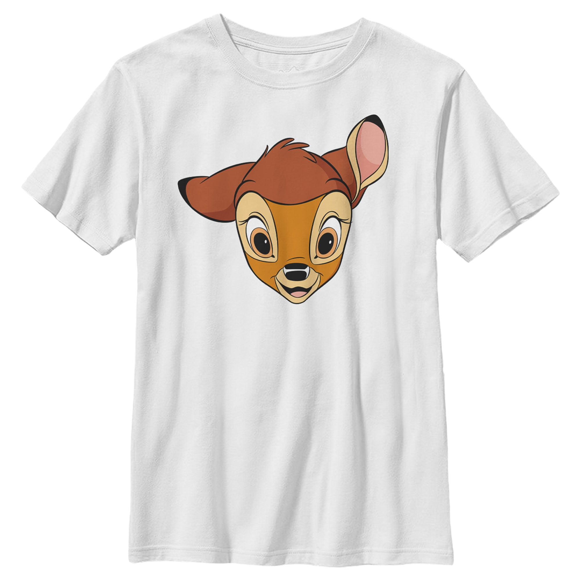 Boy's Bambi Face Portrait Graphic Tee White Large - Walmart.com
