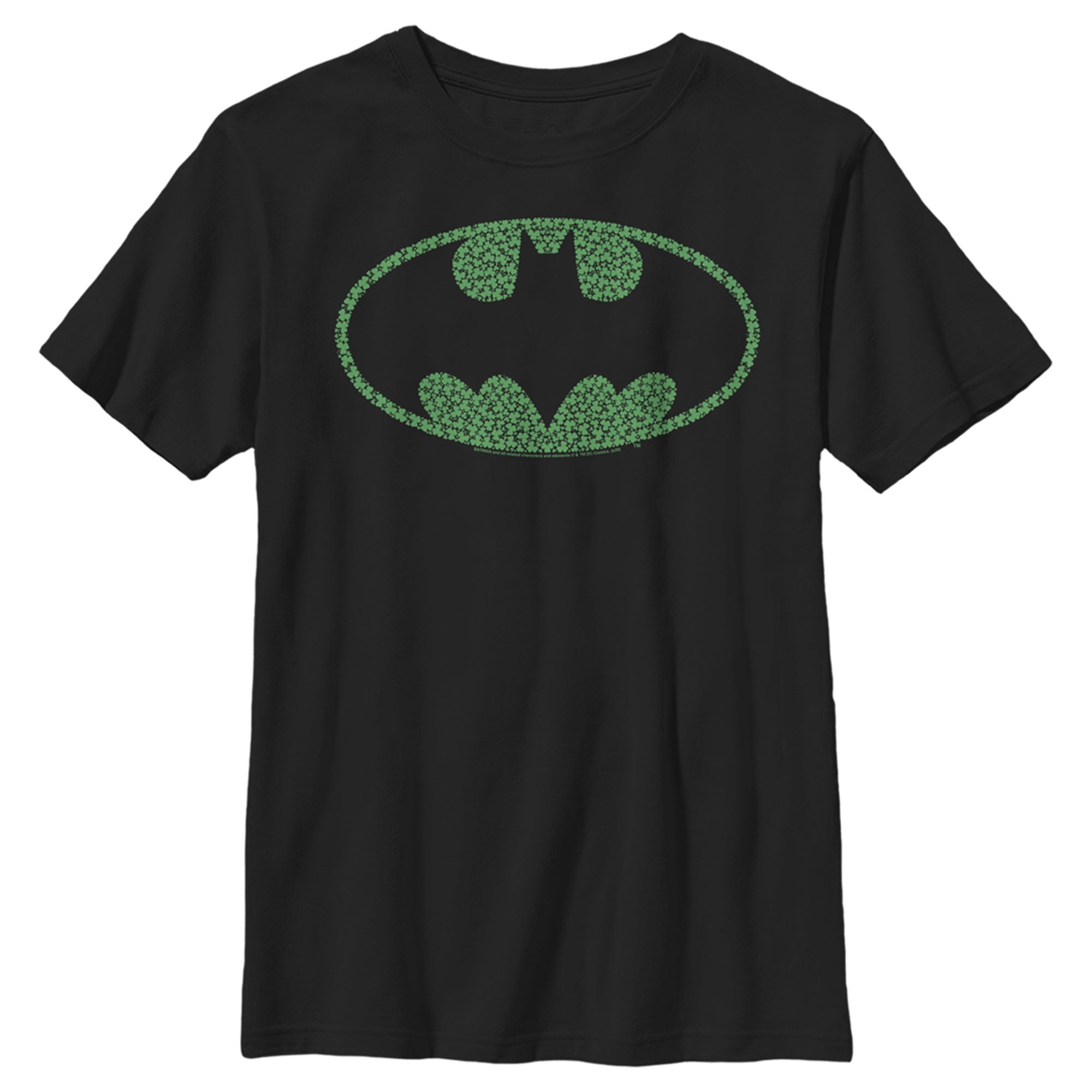 Boy's Batman St. Patrick's Day Cloverfield Bat Logo Graphic Tee Black X ...
