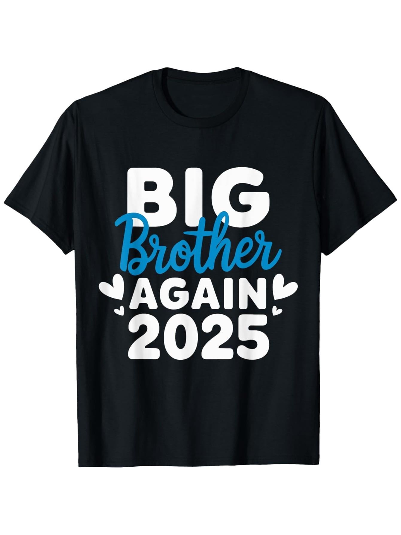Boy's Big Brother Again 2025 Print T-shirt Youngsters Round Neck Tees ...