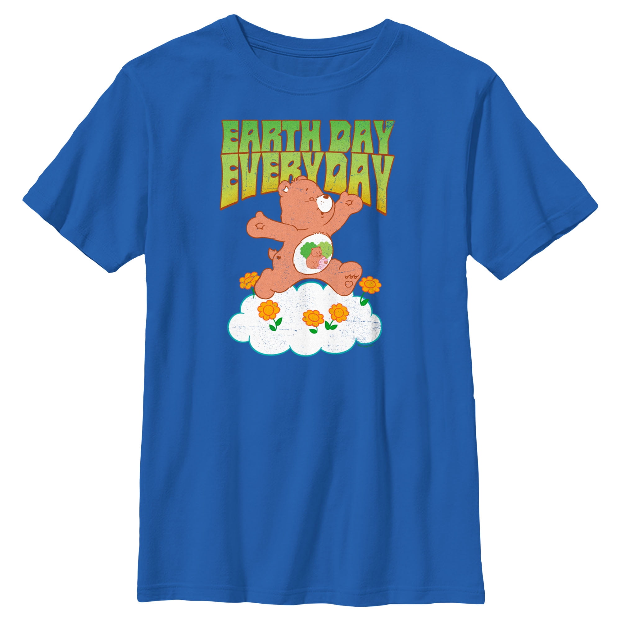 Boy's Care Bears Earth Day Everyday Forest Friend Bear Graphic Tee ...