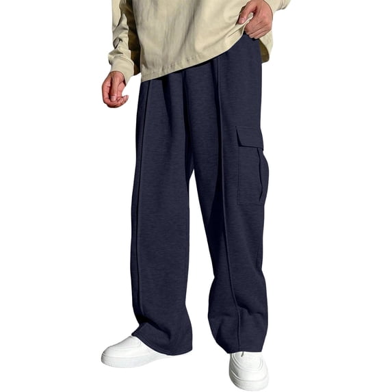 Boy's Cargo Baggy Sweatpants Wide Leg Loose Elastic Waist Open Bottom ...