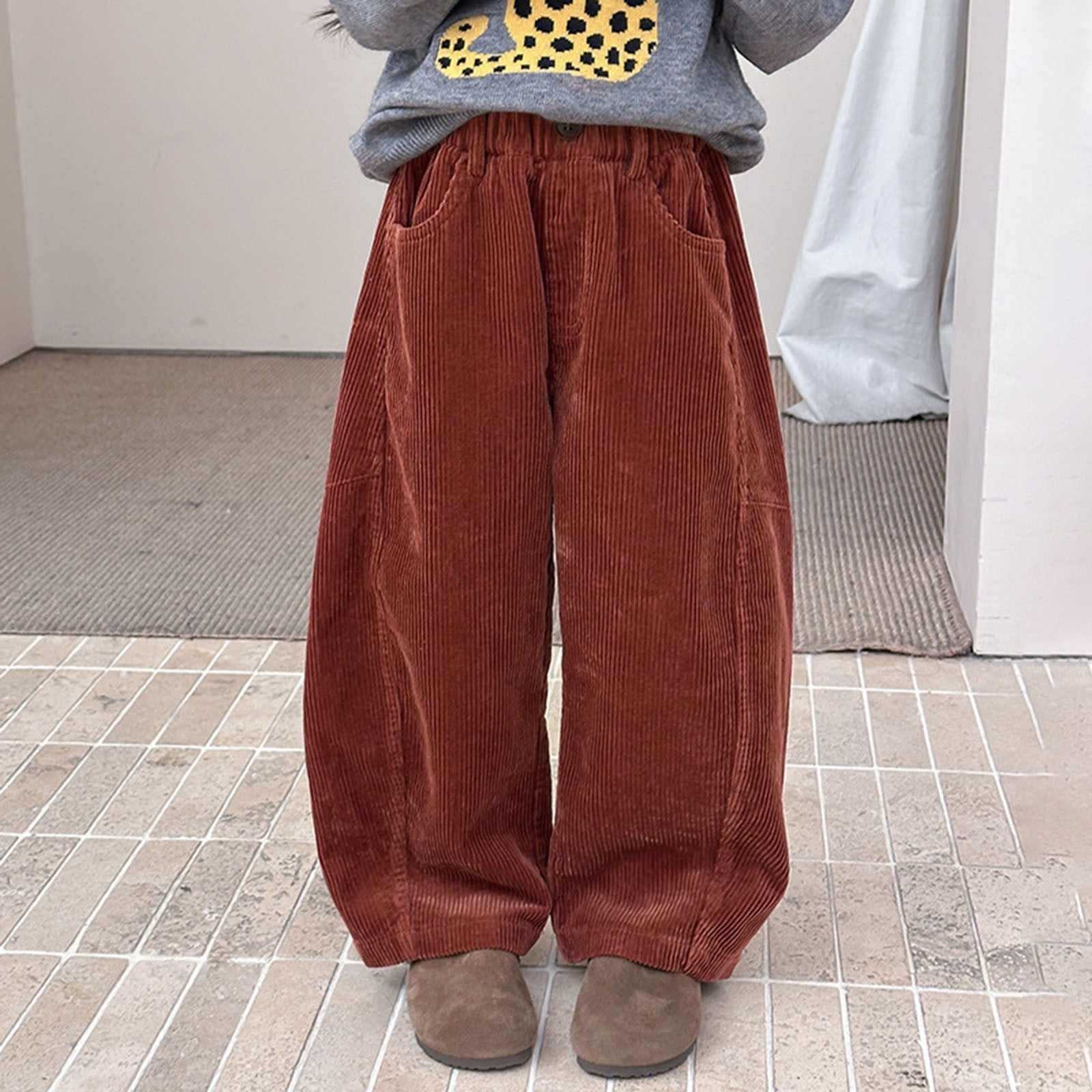 Boy's Cargo Joggers Pants Red Sweatpants Women Elastic Waist Cargo Pant ...