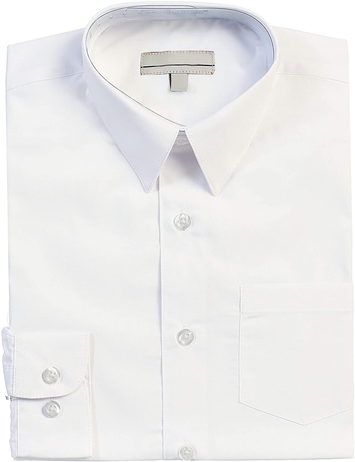 Boy's Classic Fit Long Sleeve Casual Button Down Toddler Kids Dress ...