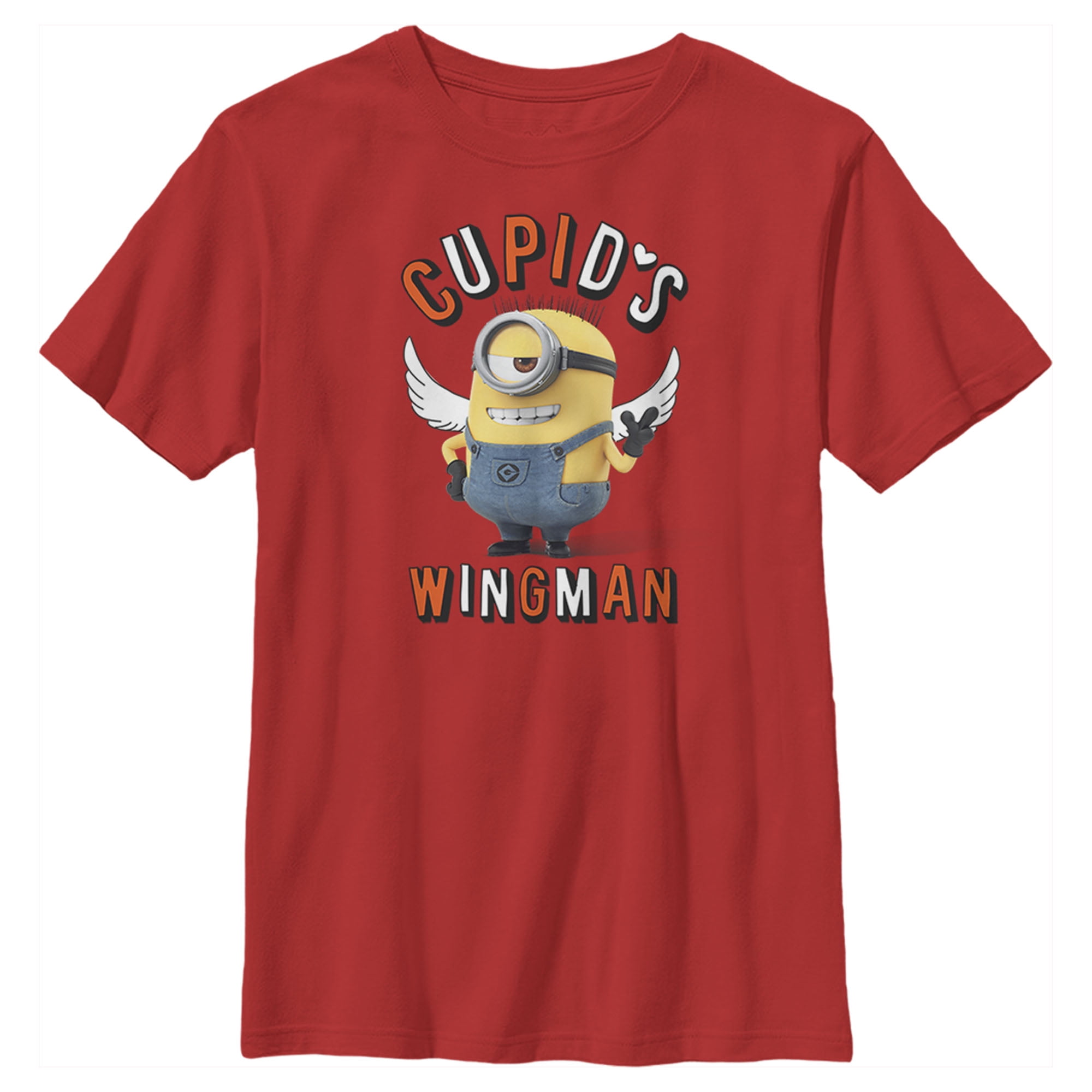 Boy's Despicable Me Minions Cupid's Wingman Valentine's Graphic Tee Red ...