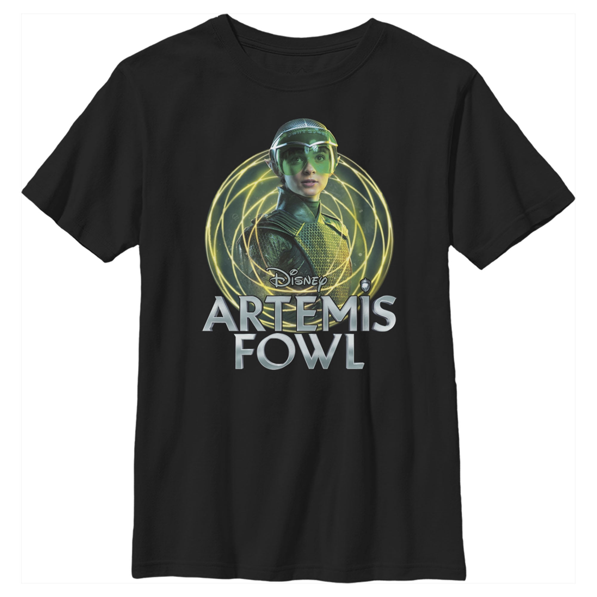 Boy's Disney Artemis Fowl Captain Holly Short Swirl Graphic Tee Black X ...