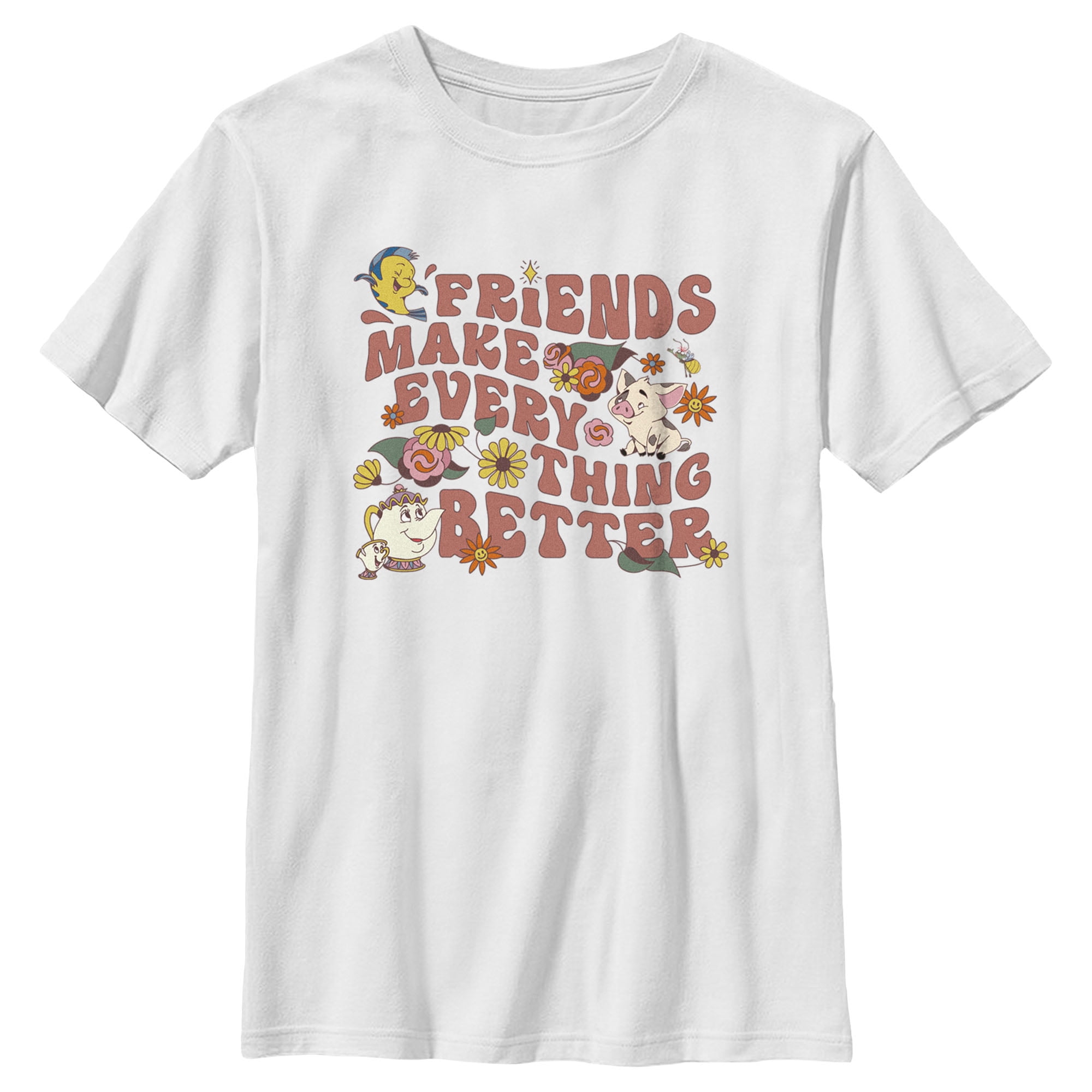 Boy's Disney Friends Make Every Thing Better Graphic Tee White X Small ...