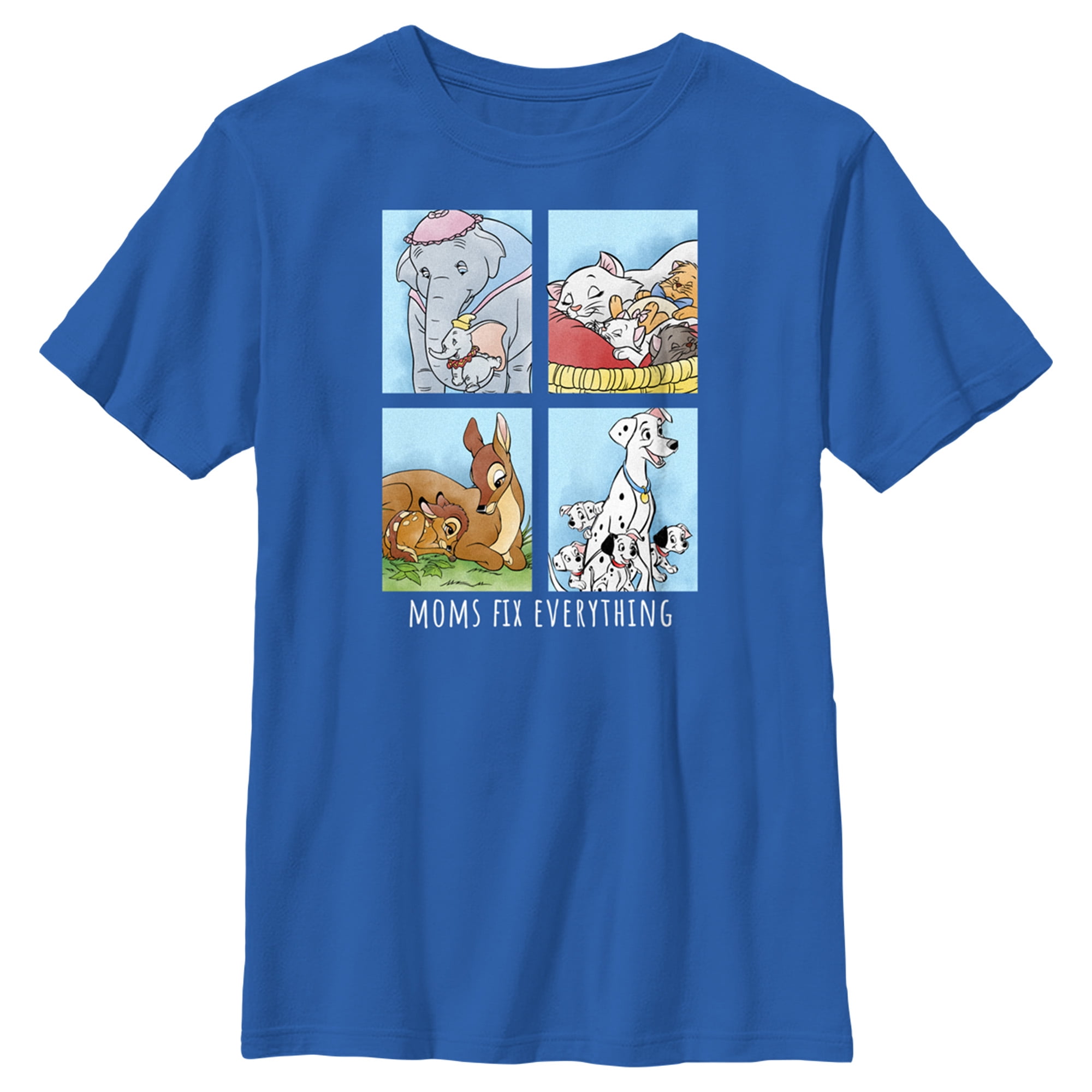 Boy's Disney Moms Fix Everything Graphic Tee Royal Blue Large - Walmart.com