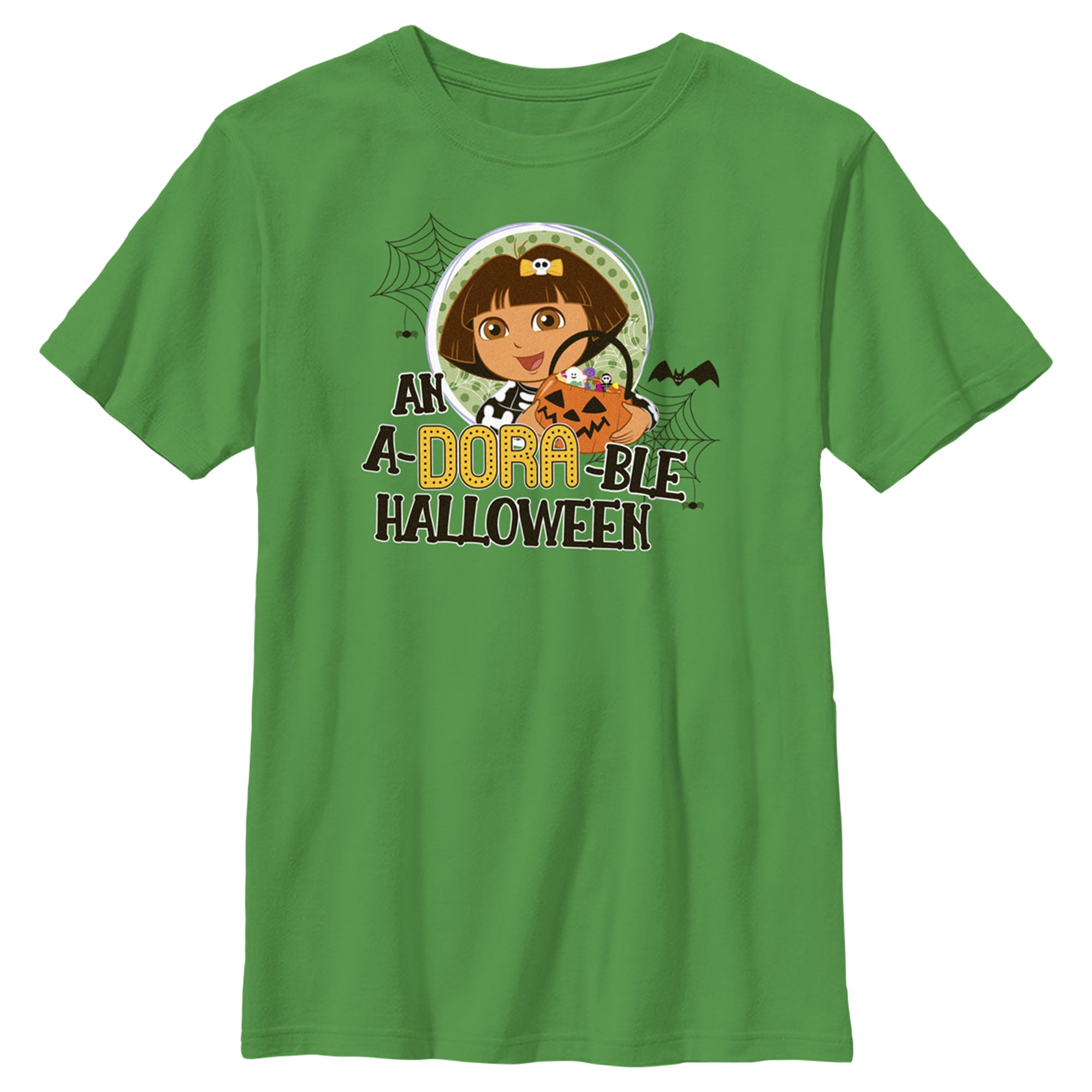 Boy's Dora the Explorer An A-Dora-Ble Halloween Graphic Tee Kelly Green ...