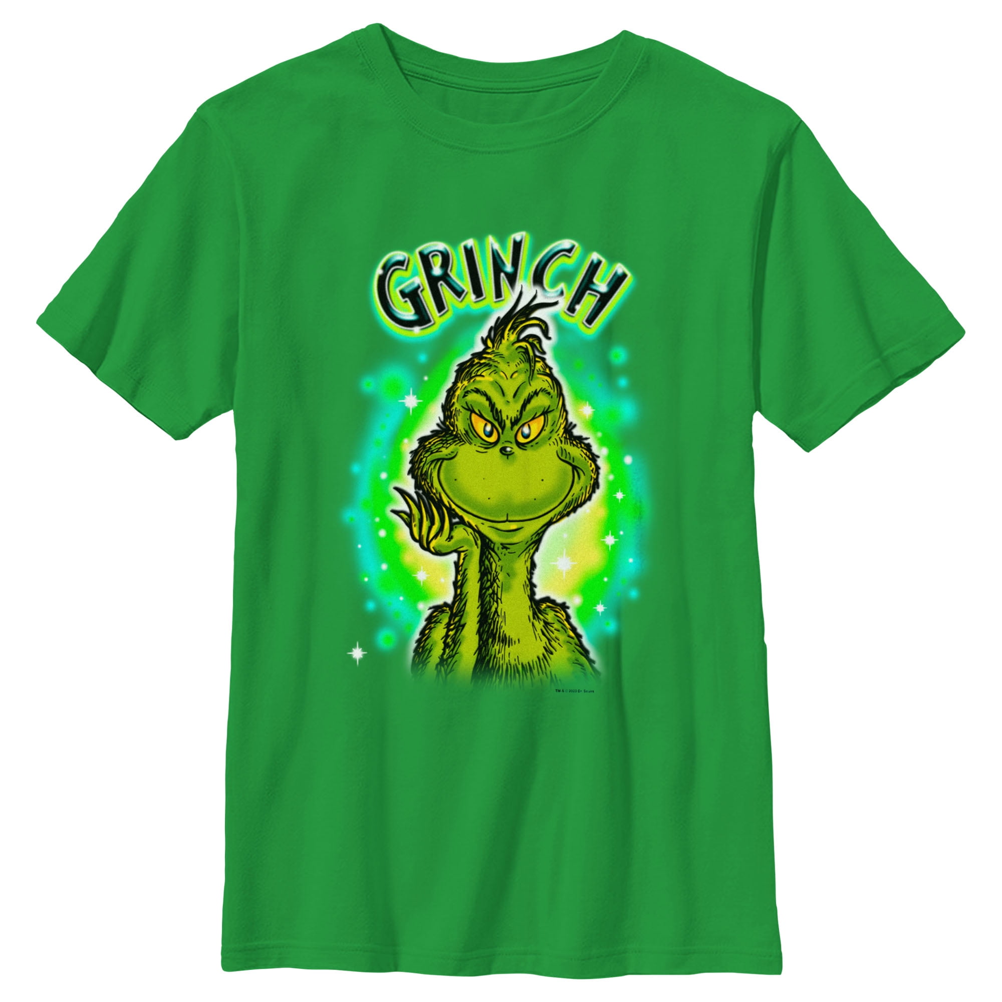 Boy's Dr. Seuss Airbrush Grinch Graphic T-Shirt - Walmart.com