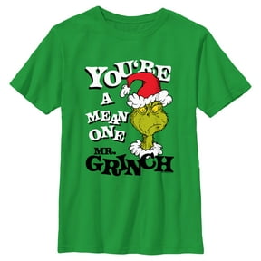 Men's Dr. Seuss Christmas Grinch You're a Mean One Portrait Graphic T ...