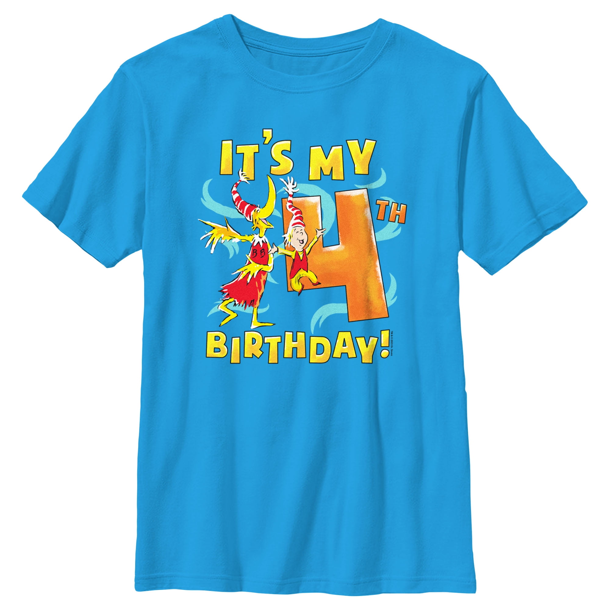Boy's Dr. Seuss It's My 4th Birthday Graphic T-Shirt - Walmart.com