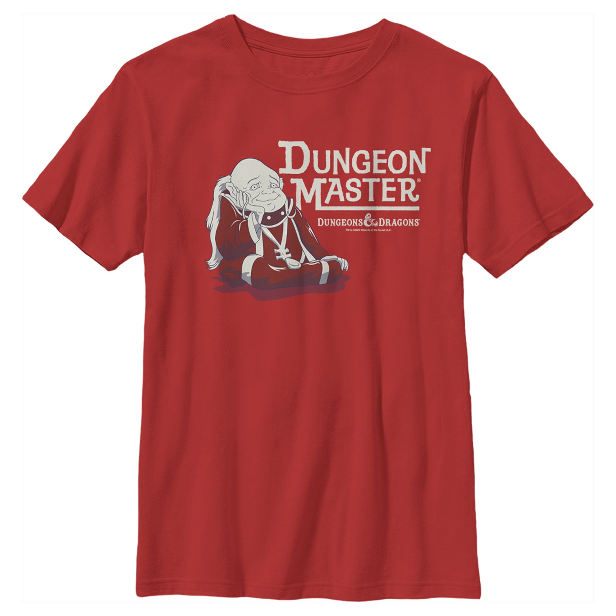Boy's Dungeons & Dragons Wise Dungeon Master Cartoon Graphic Tee Red ...