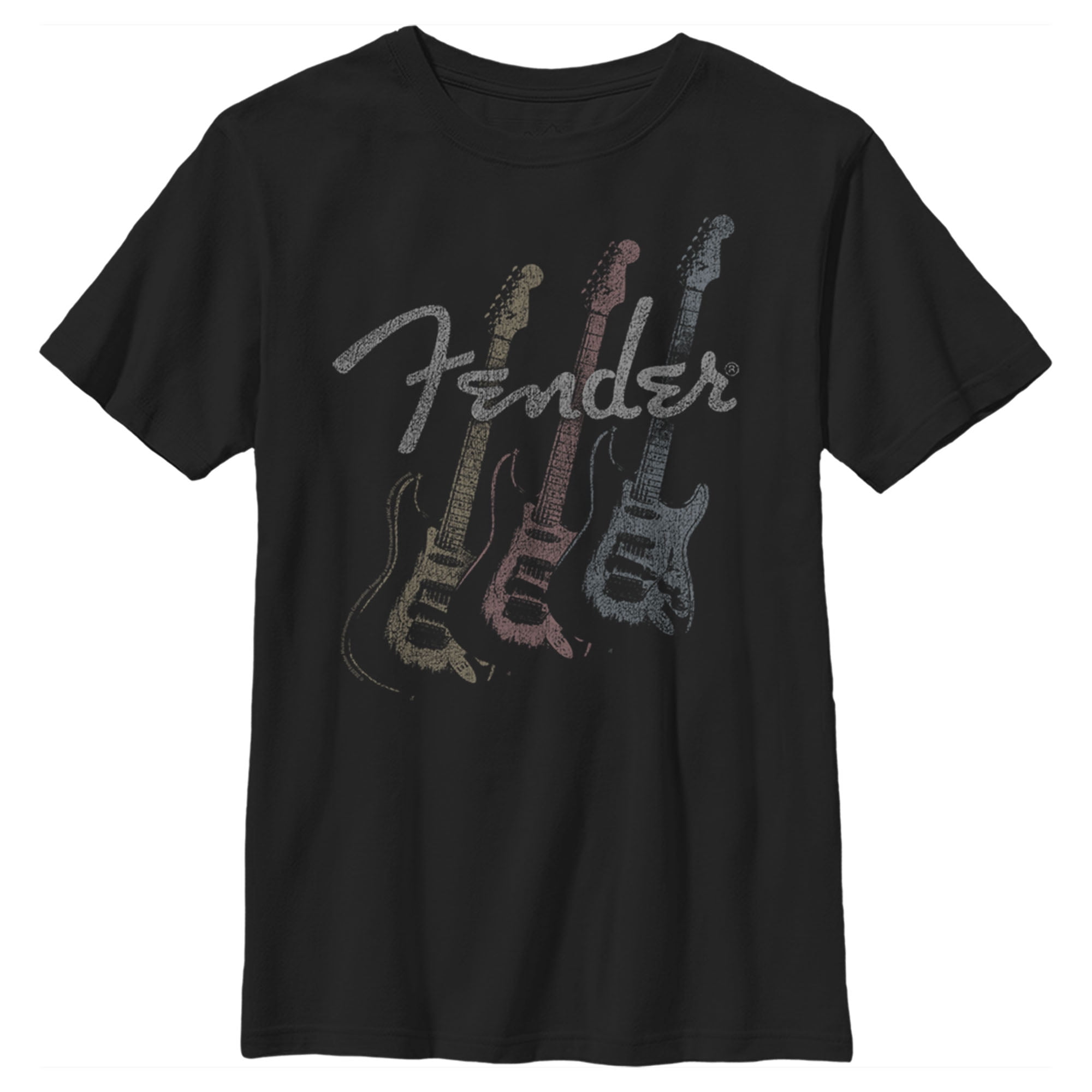 Boy's Fender Triple Fret Logo Graphic Tee Black Large - Walmart.com