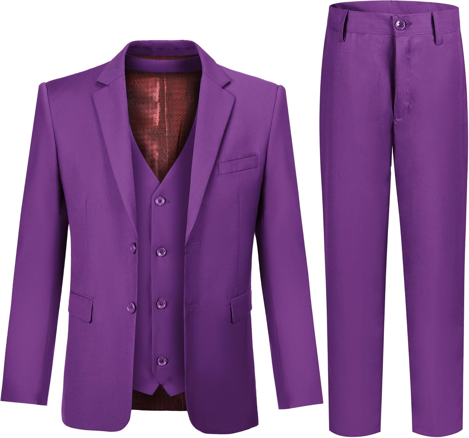 Boy's Formal Suit Set Slim Fit Kids Tuxedo Suits for Wedding Teen ...