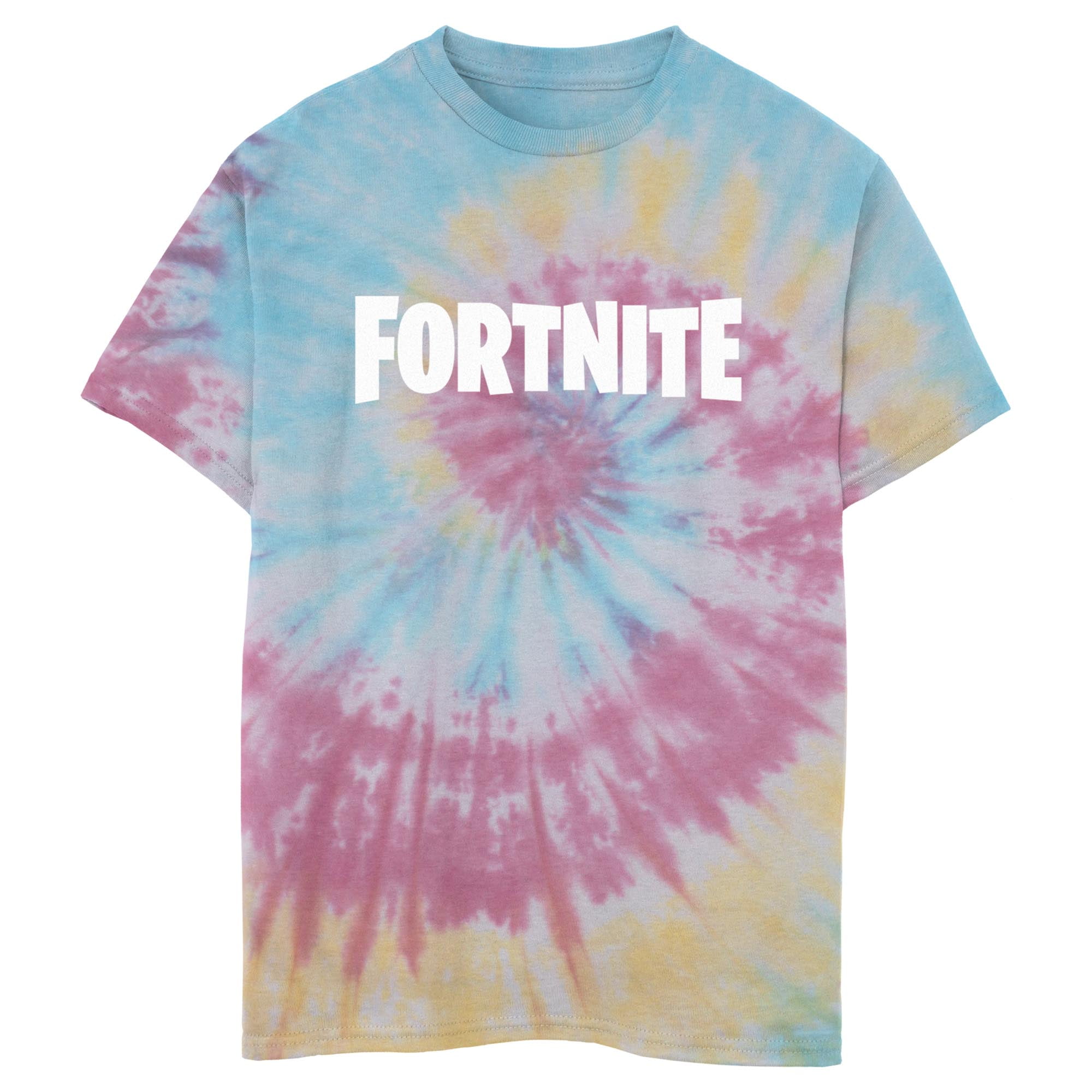 Boy's Fortnite Classic White Logo Graphic Tee Blue/Pink/Light Yellow X ...