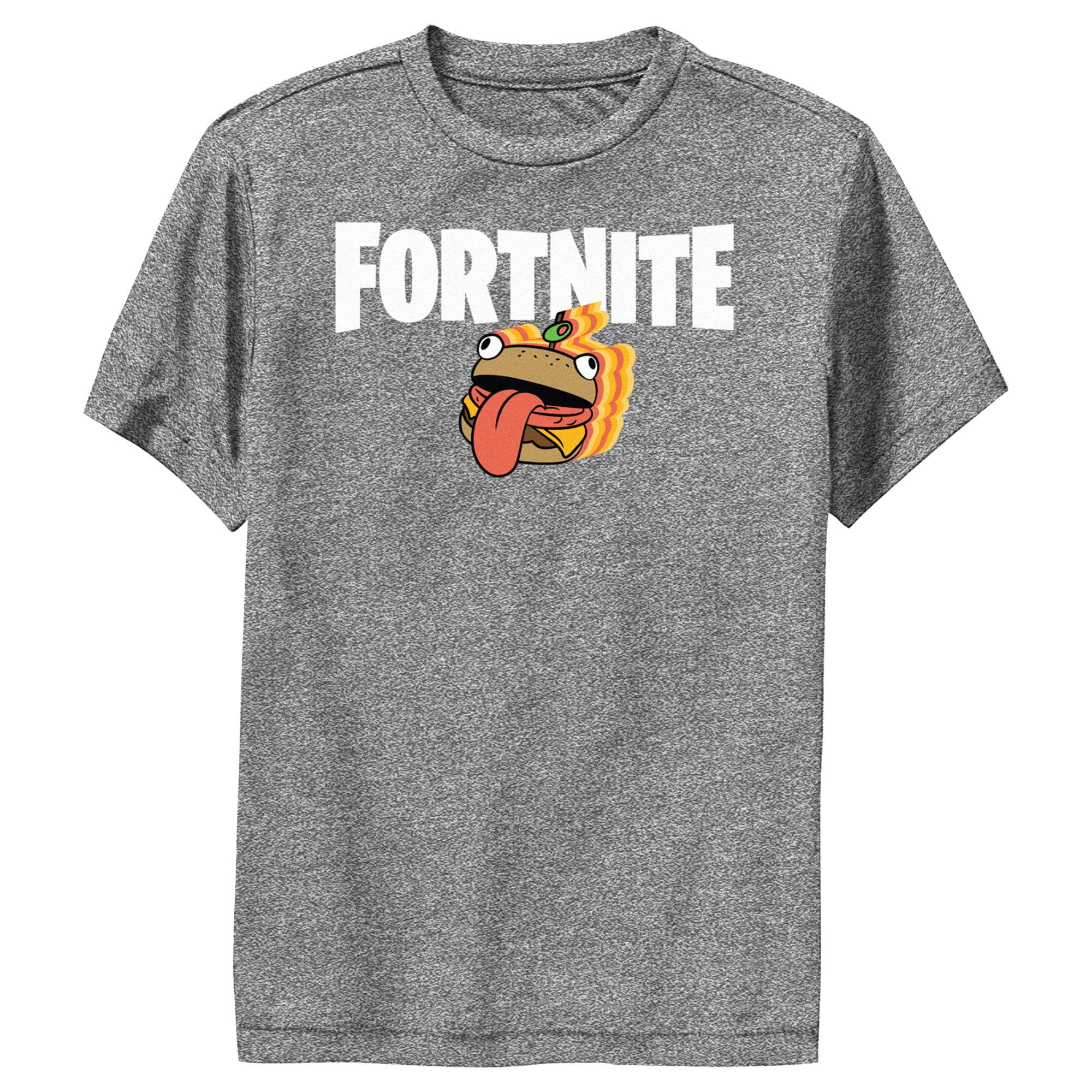 Boy's Fortnite Durr Burger Logo Performance Graphic Tee Charcoal ...