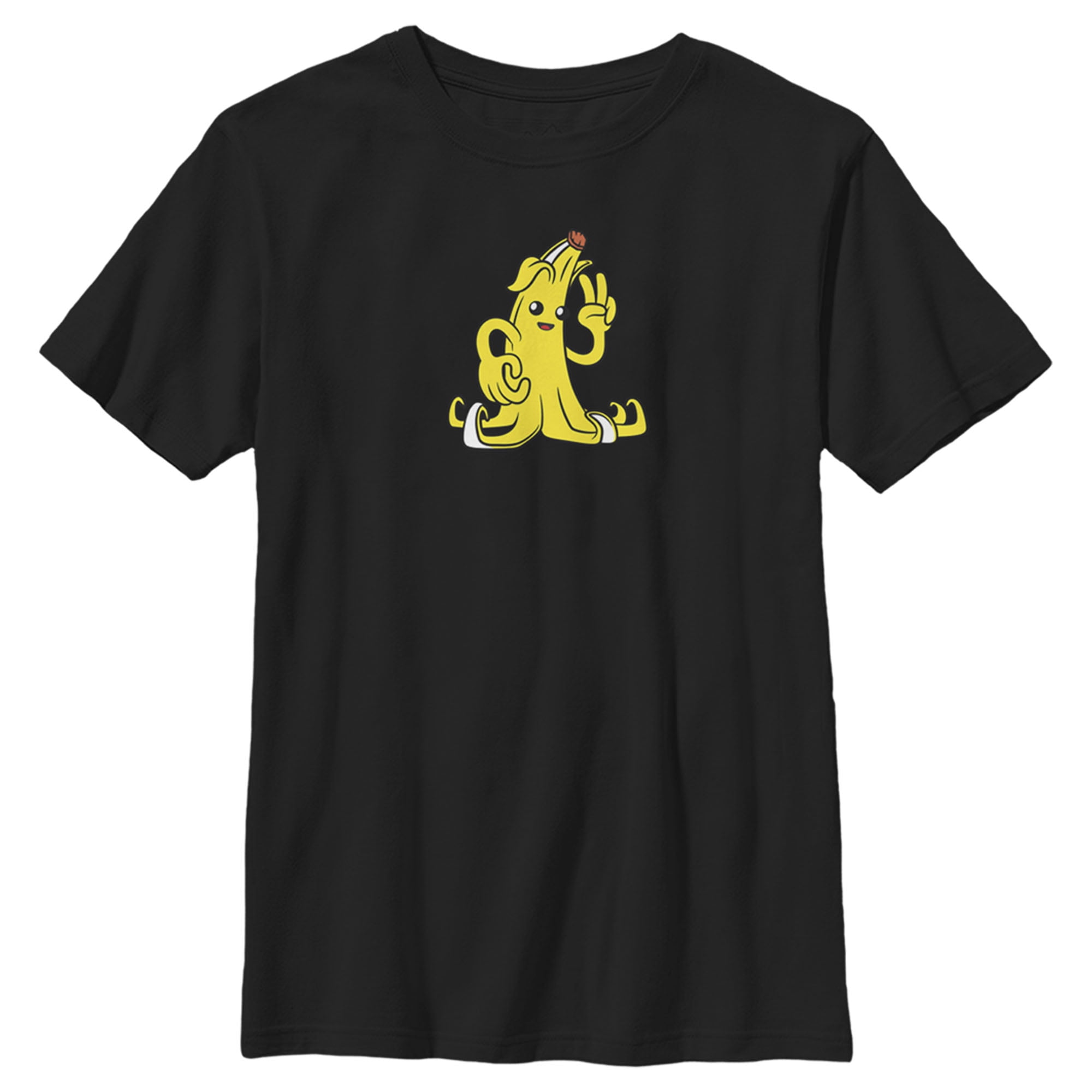 Boy's Fortnite Peely Peace Sign Graphic Tee Black X Large - Walmart.com
