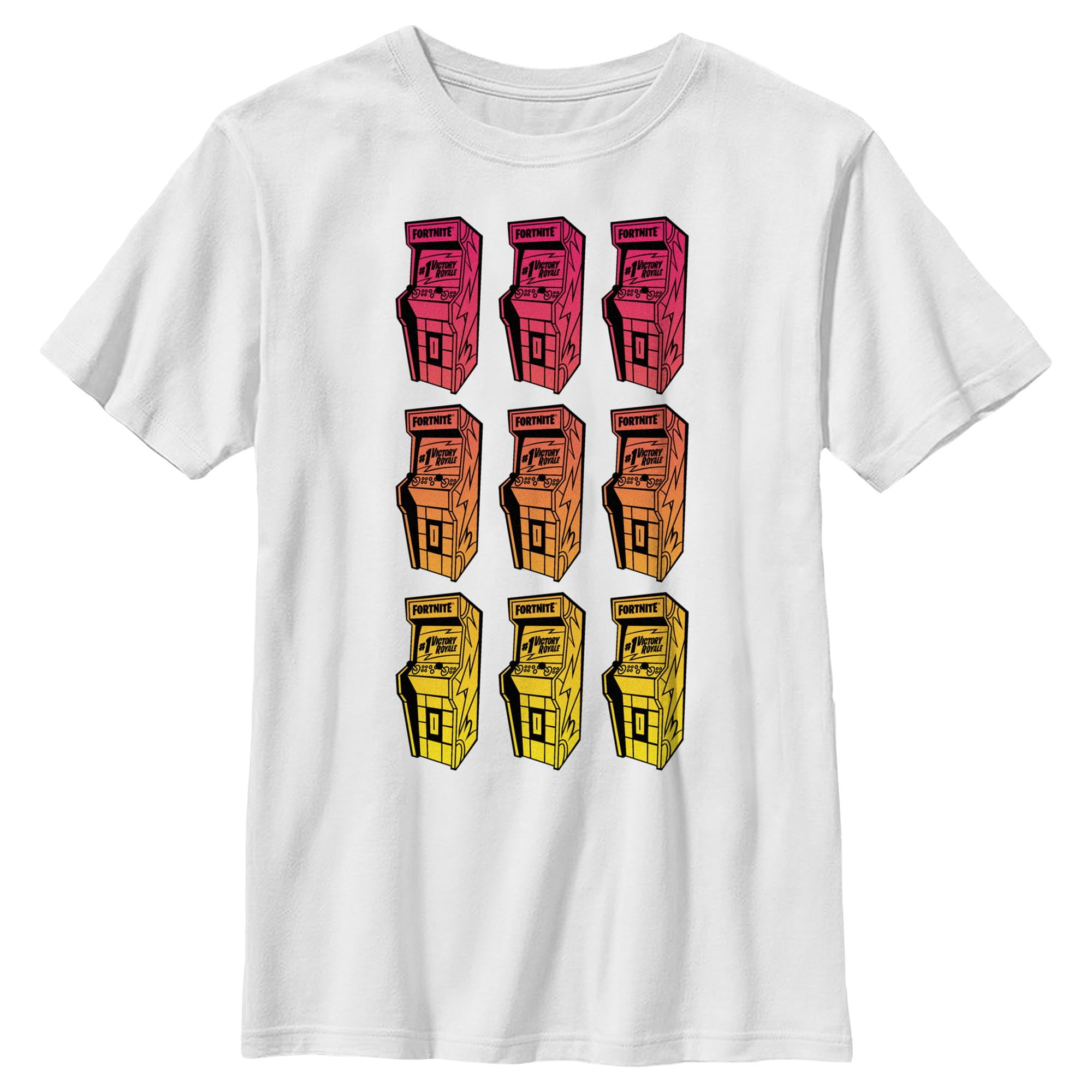 Boy's Fortnite Retro Arcade Stack Graphic Tee White Medium - Walmart.com