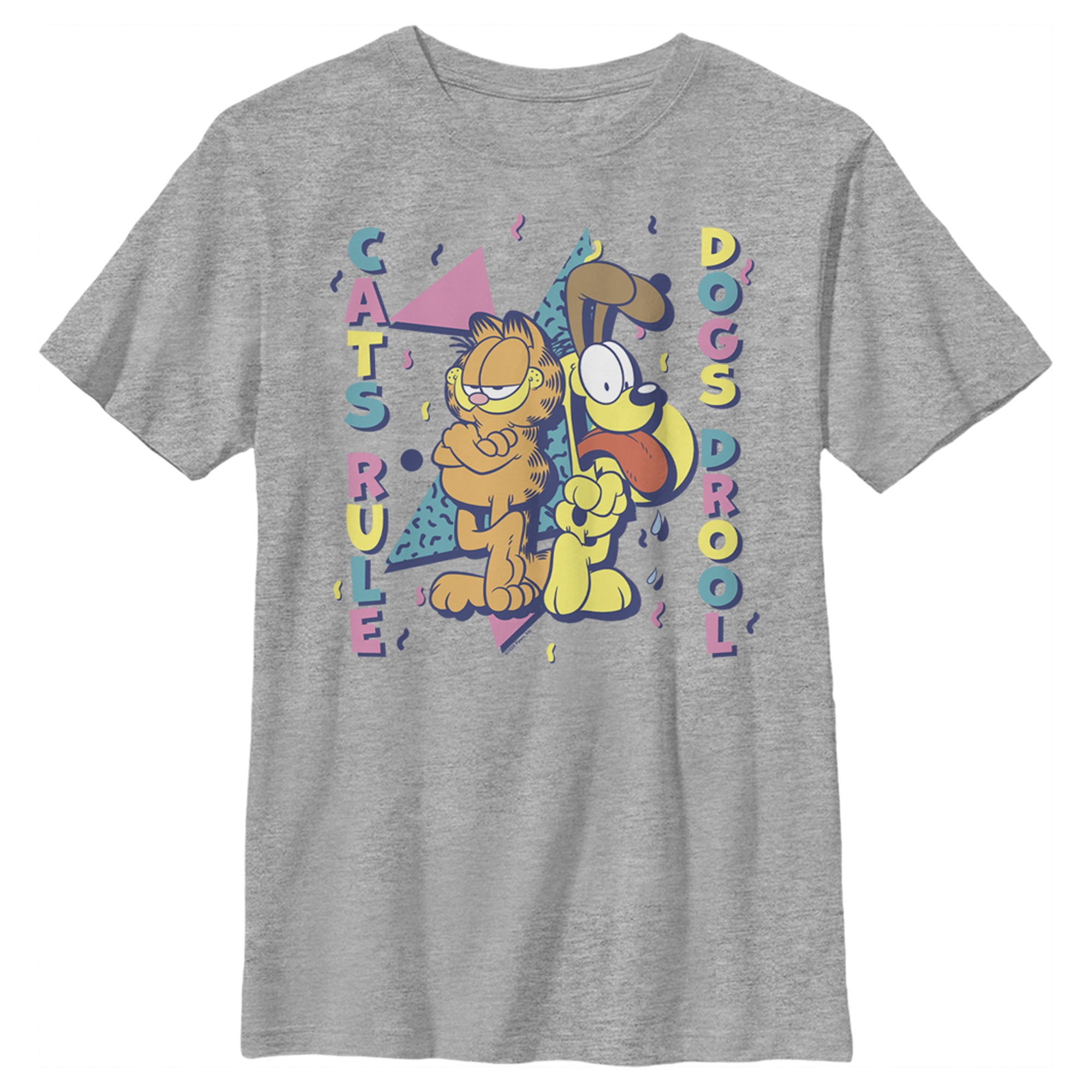 Boy's Garfield Cats Rule Dogs Drool Graphic T-Shirt - Walmart.com