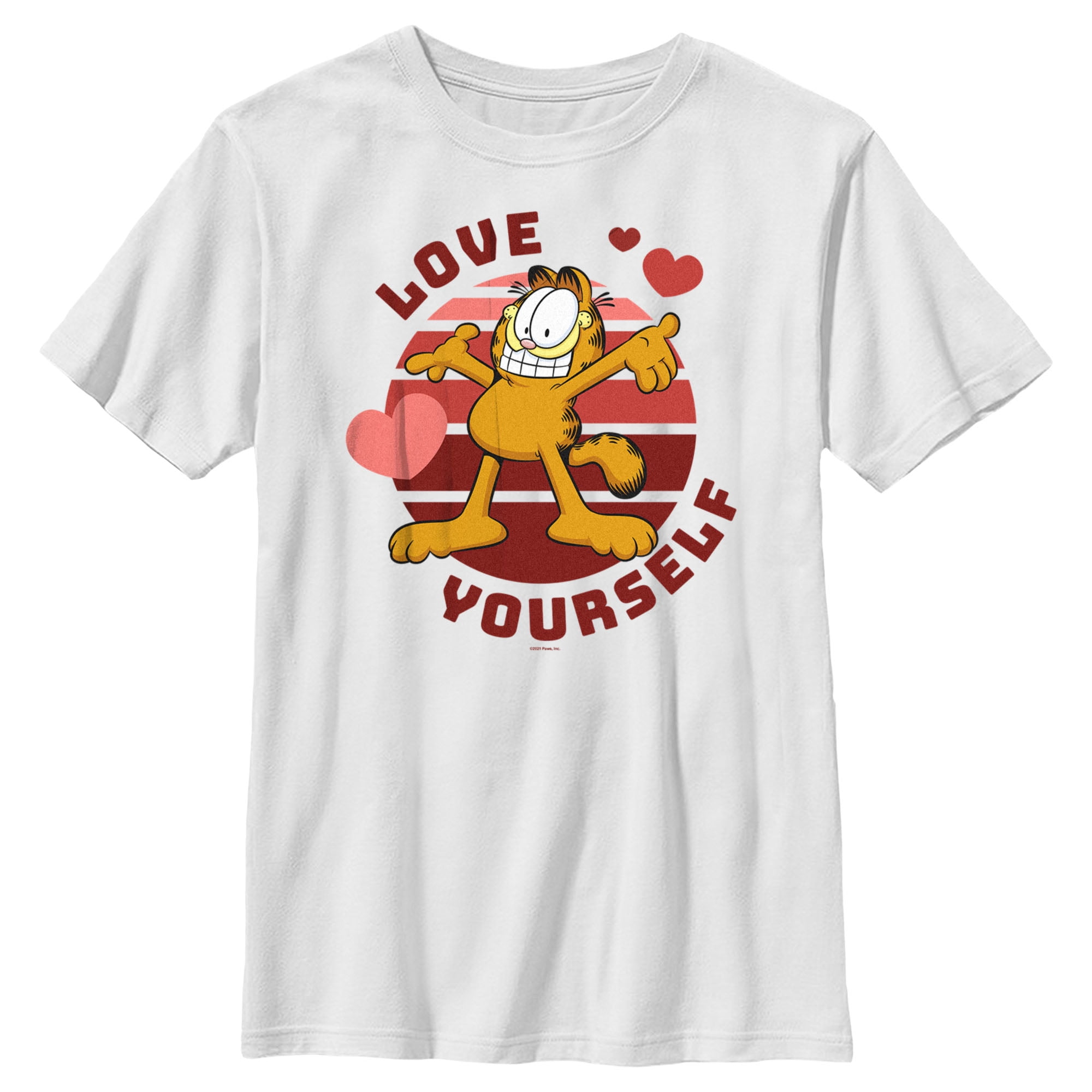 Boy's Garfield Love Yourself Graphic T-Shirt - Walmart.com