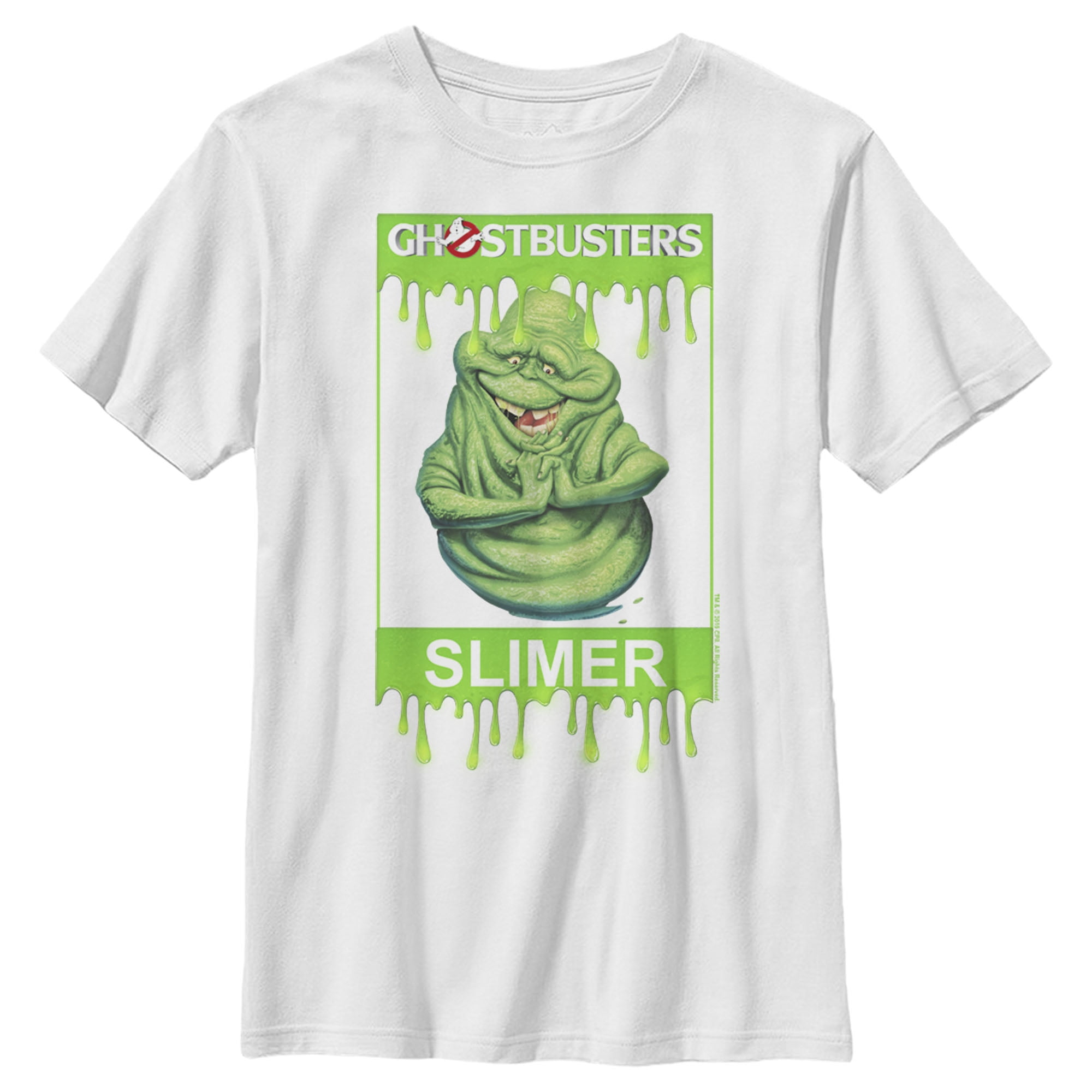 Boy's Ghostbusters Framed Slimer Graphic Tee White Large - Walmart.com