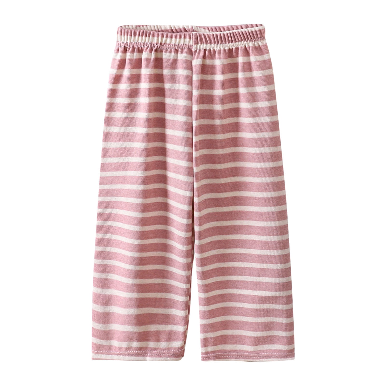 Boy's Girl's Summer Striped Pants Lightweigh Wide Leg Elastic Waist ...