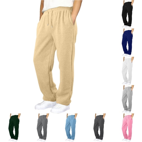 Boy's Girls Baggy Sweatpants Straight Leg Open Bottom Casual Pants ...
